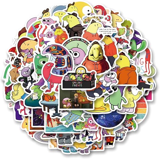 Amazon.com: 62Pcs Smiling Friends Cartoon Stickers for Mobile Phones ...