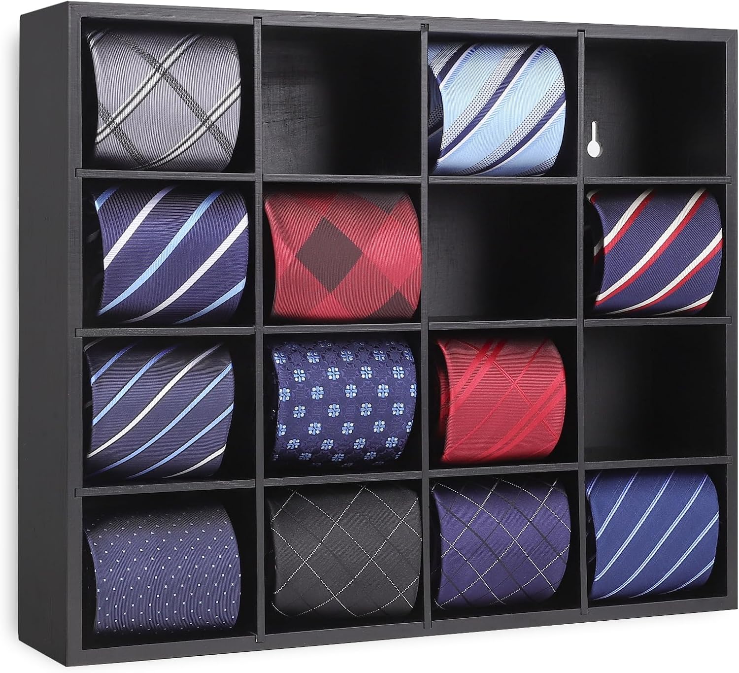 Amazon.com: Ribgwo Tie Organizer Wall Mounted Tie rack,Tie box for Men ...