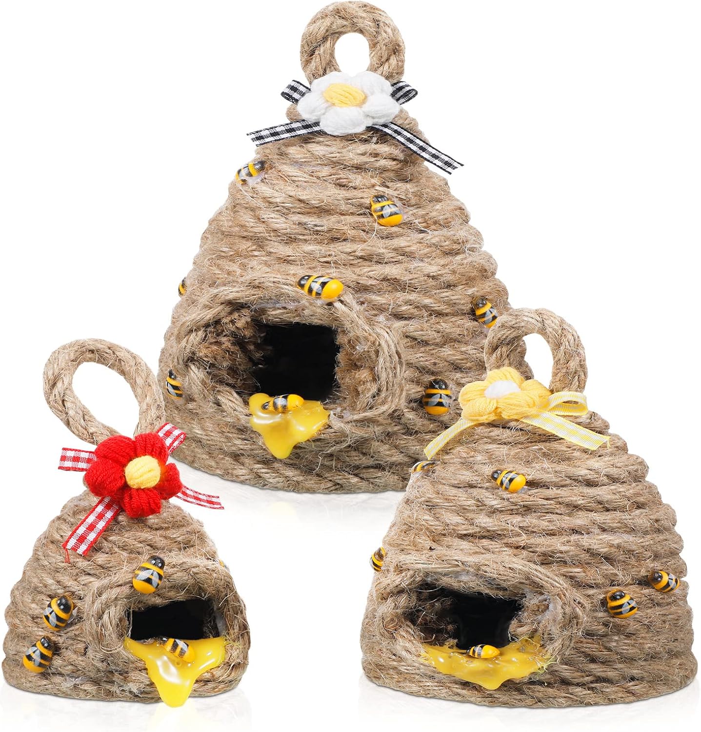 Amazon.com: 3 Pieces Bee Hive Decor Honey Bee Tiered Tray Decor Summer ...