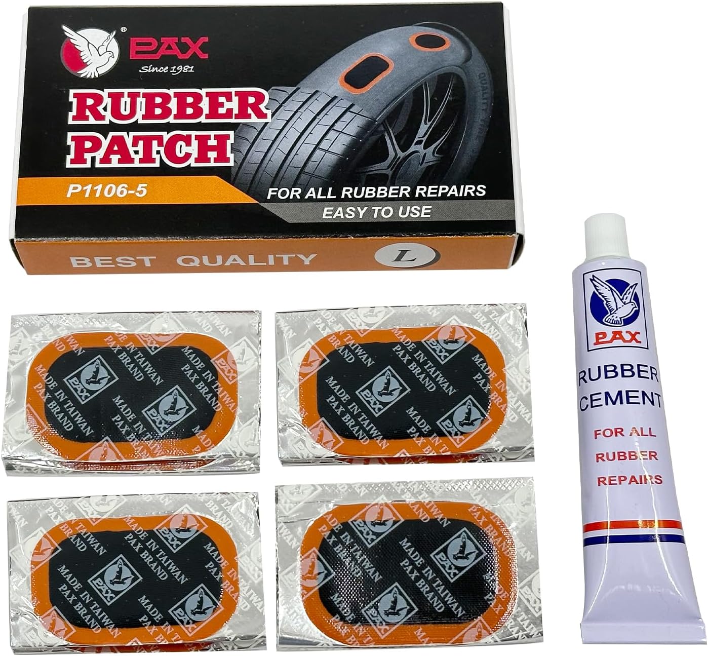 Amazon.com: PAX 24 Pcs 34 x 52mm Inner Tube Tire Repair Patches with ...