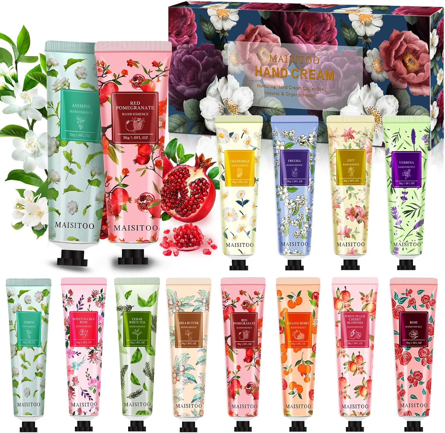 GUHAOOL Mini Crèmes pour les Mains, 12 Pièces Coffret Crème de Mains ...