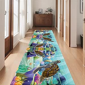 Amazon.com: ZLXMN Sea World Hallway Runner Rug,2.6x7ft,Seagrass Coral ...