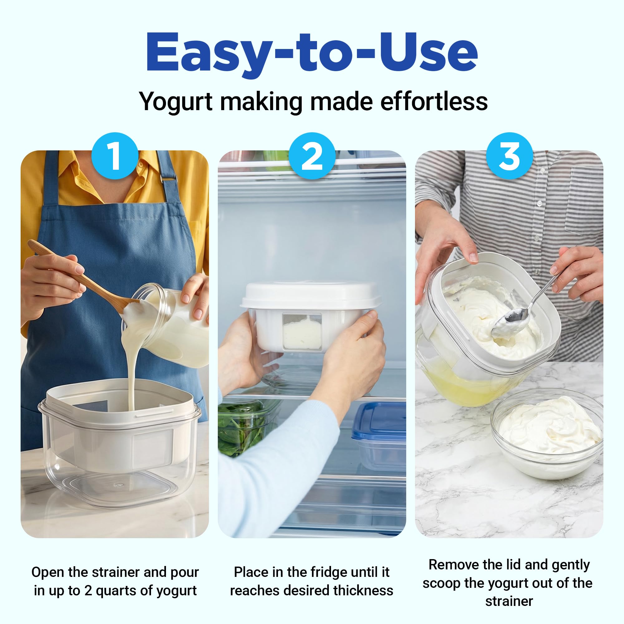 Snapklik.com : Ultimate Yogurt Strainer - Make Delicious, High Protein ...