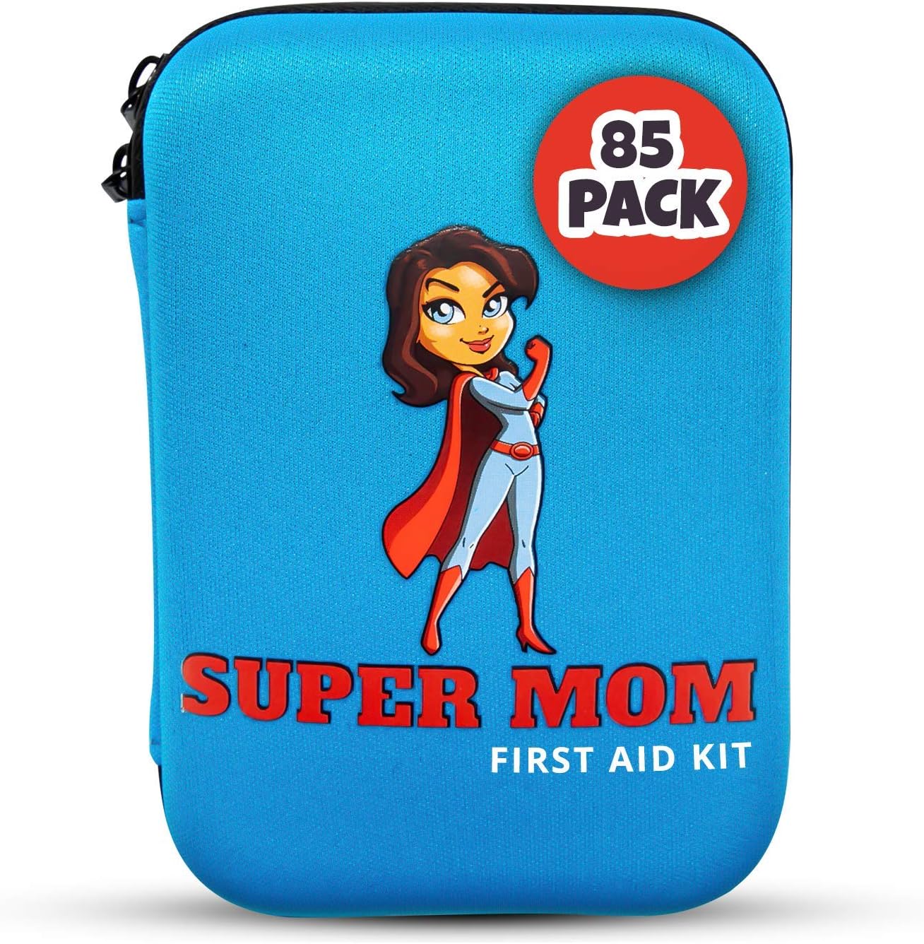 Amazon.com: Super Mom First Aid Kit, 85 Piece Set, Compact and Portable ...