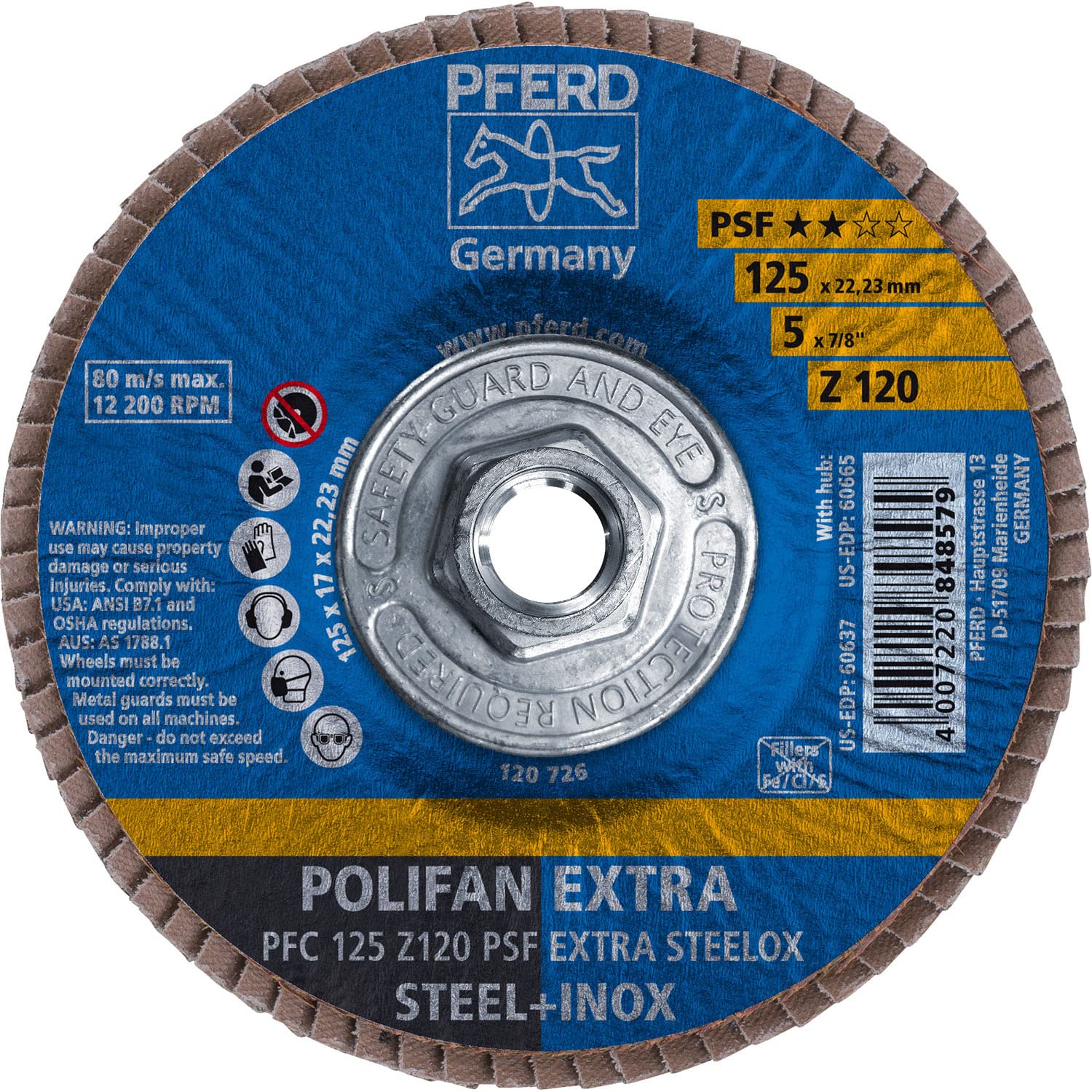 Amazon.com: PFERD 5'' X 5/8-11 POLIFAN Flap DISC - (60665) (10/Each) : Industrial & Scientific