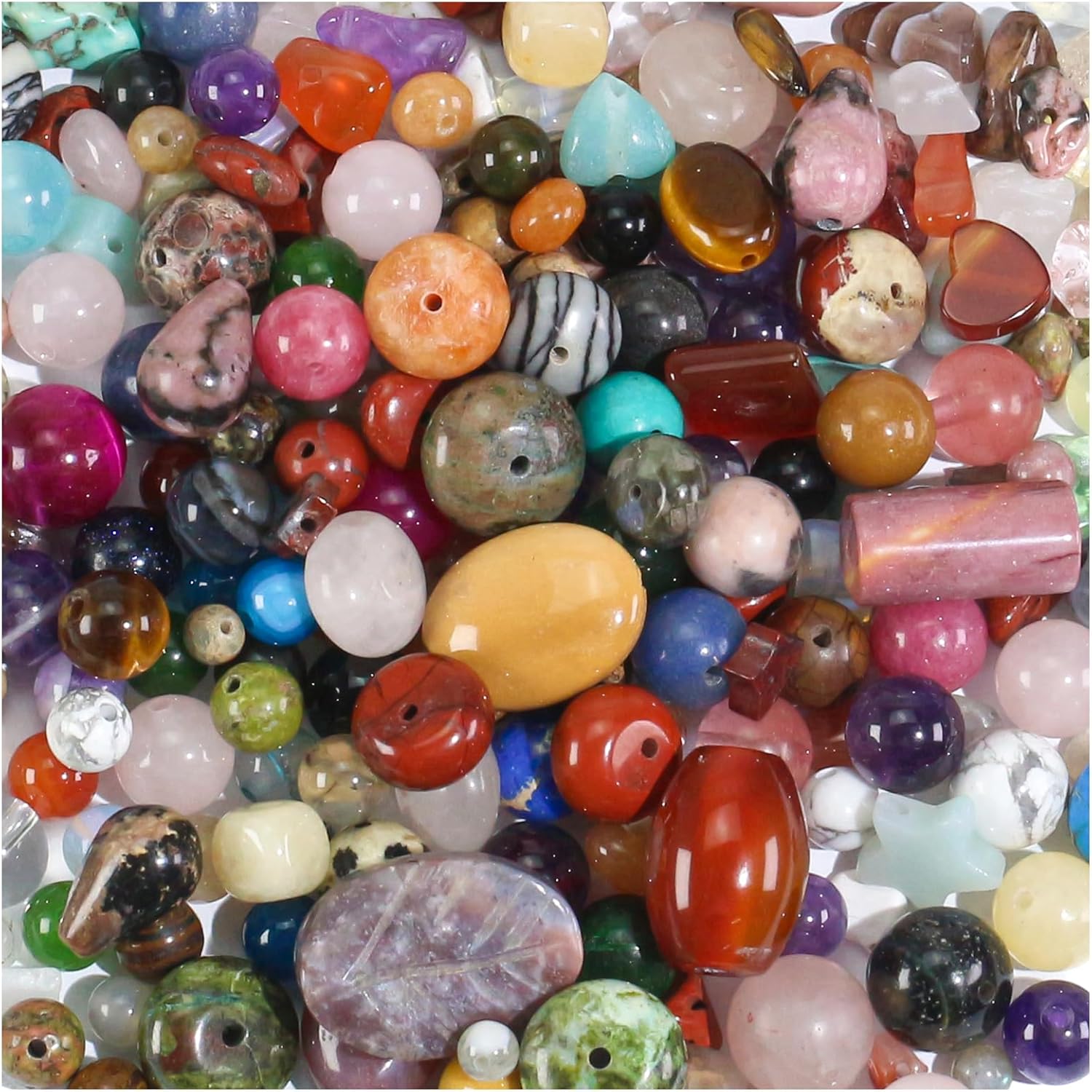 Amazon.com: Assorted Natural Stone Beads for Jewelry Making - Mixed ...