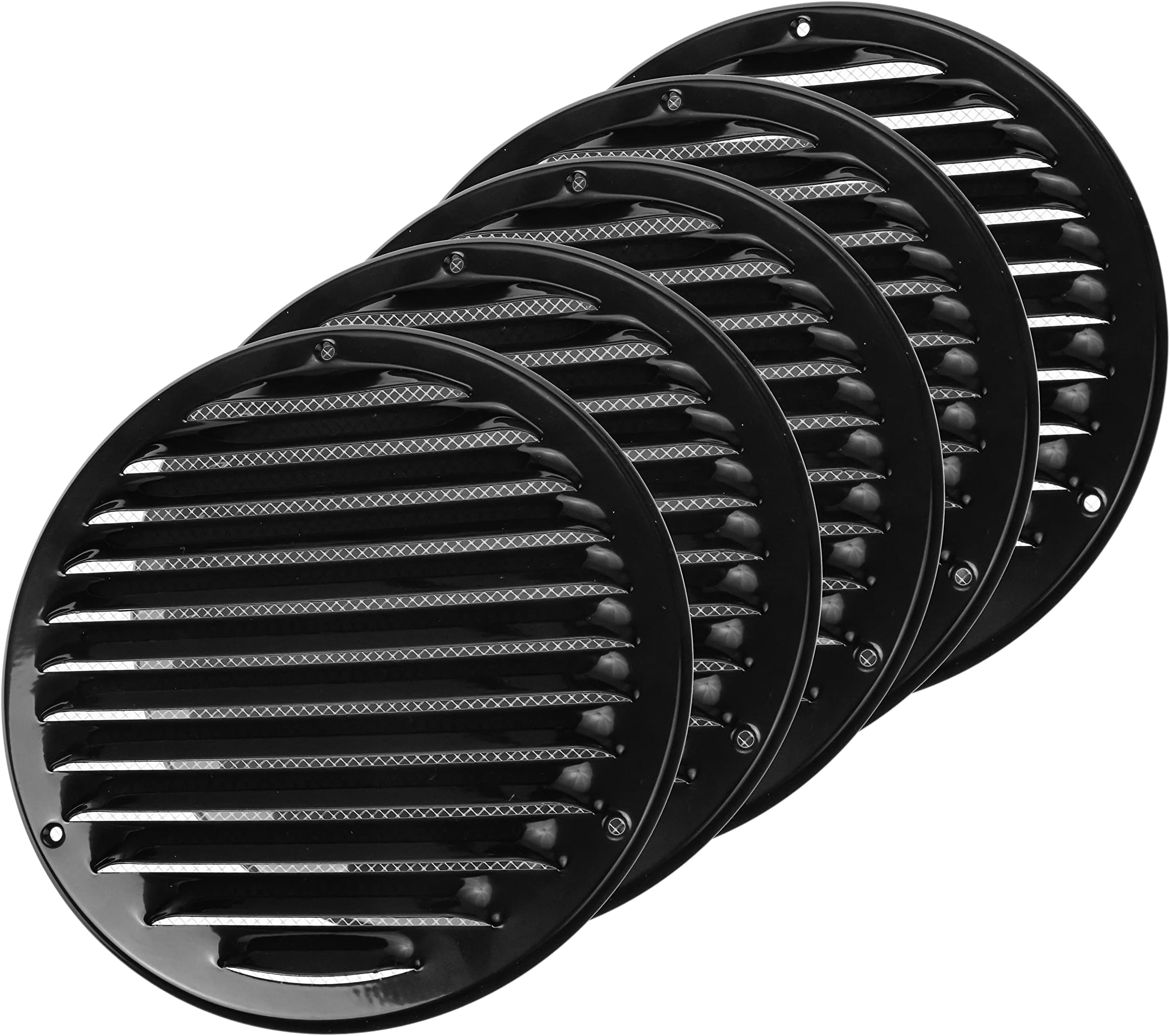 Vent Systems 6'' Inch - Pack of 2 - Black - Soffit Vent Cover - Round ...
