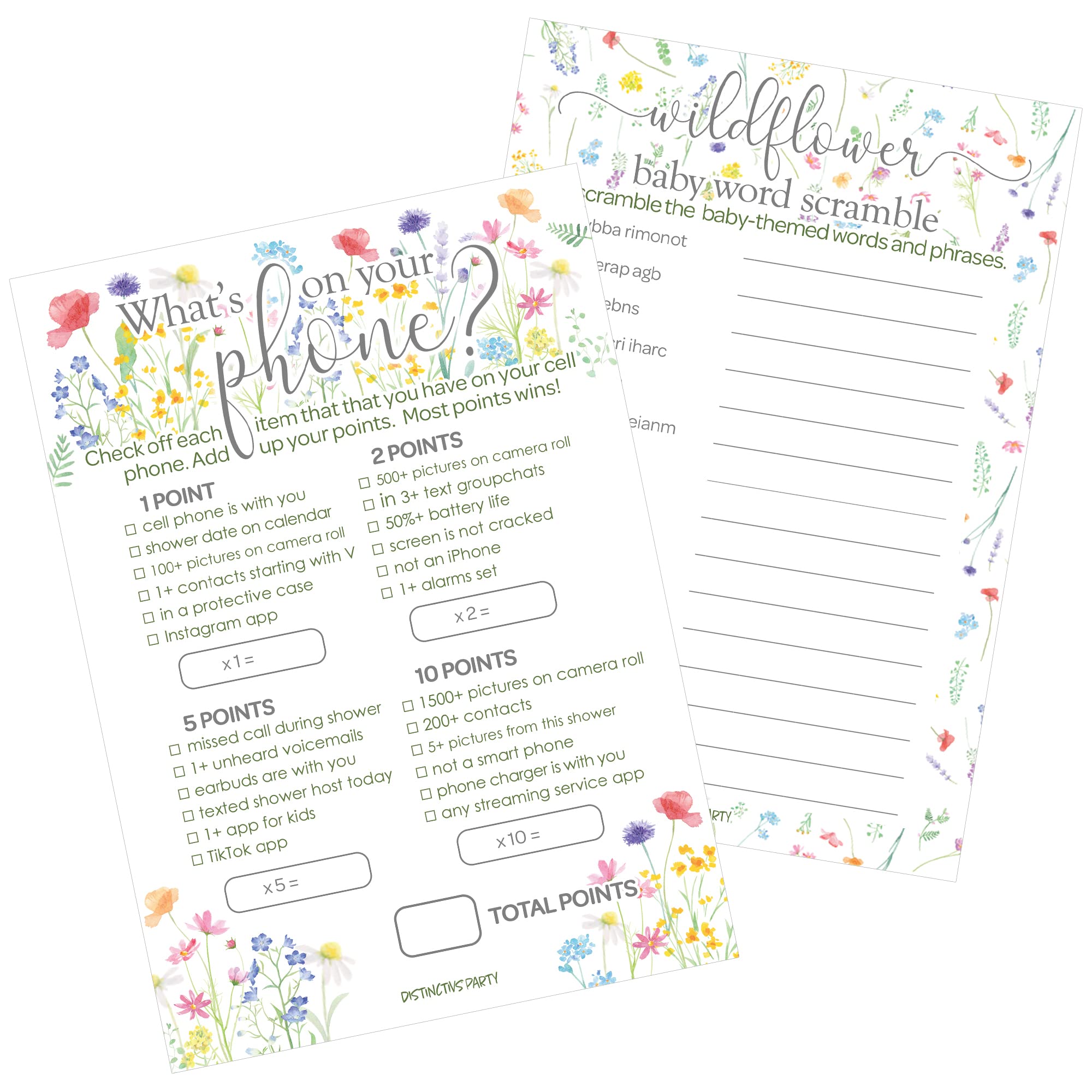 Amazon.com: Little Wildflower Baby Shower Games - What's On Your Phone ...