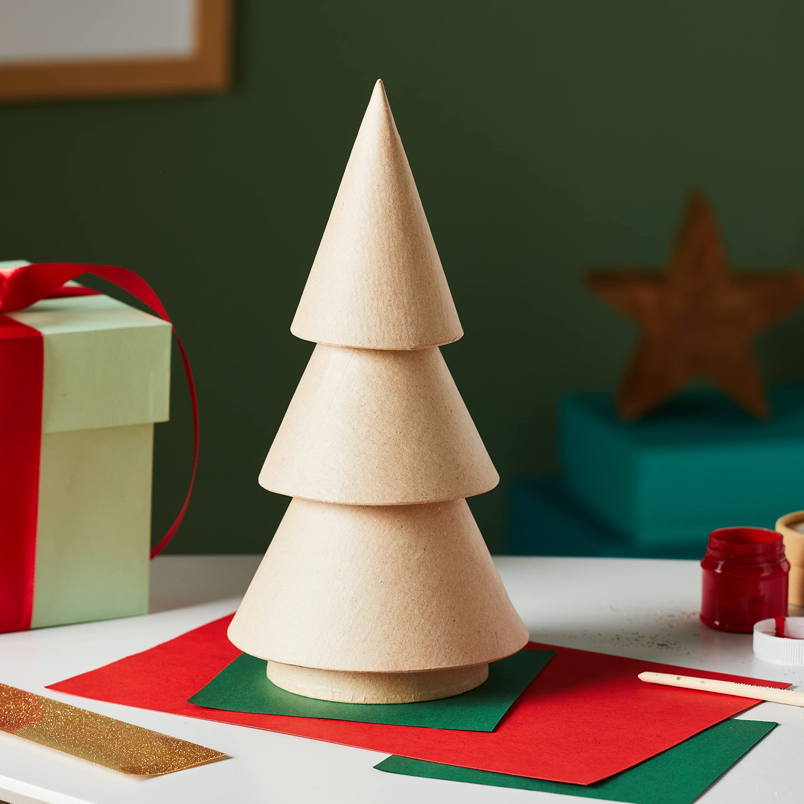 Papier Mache Christmas Tree