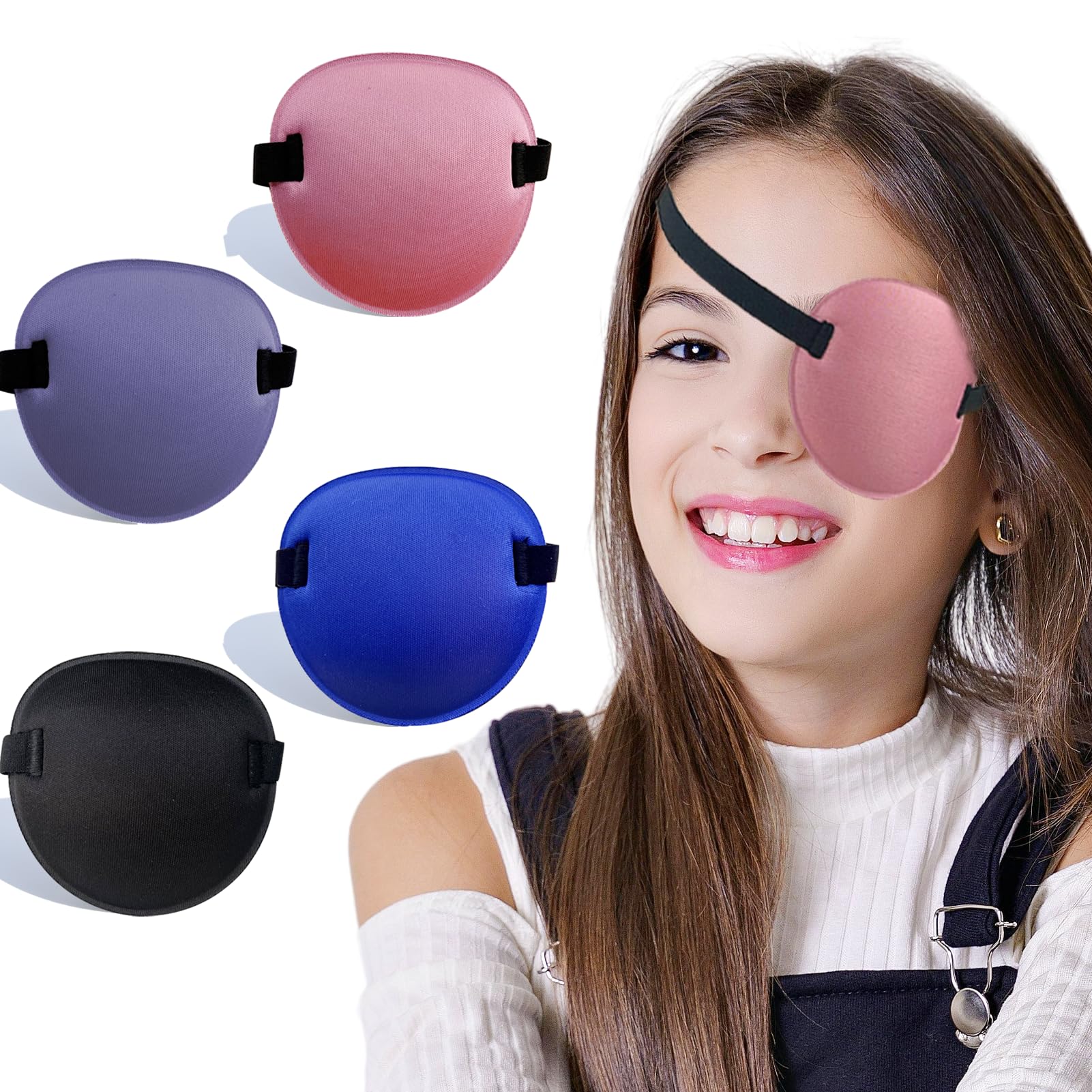 Amazon.com: Vandorla 4 Pcs Eye Patch, Adjustable Eyepatch for Left and ...