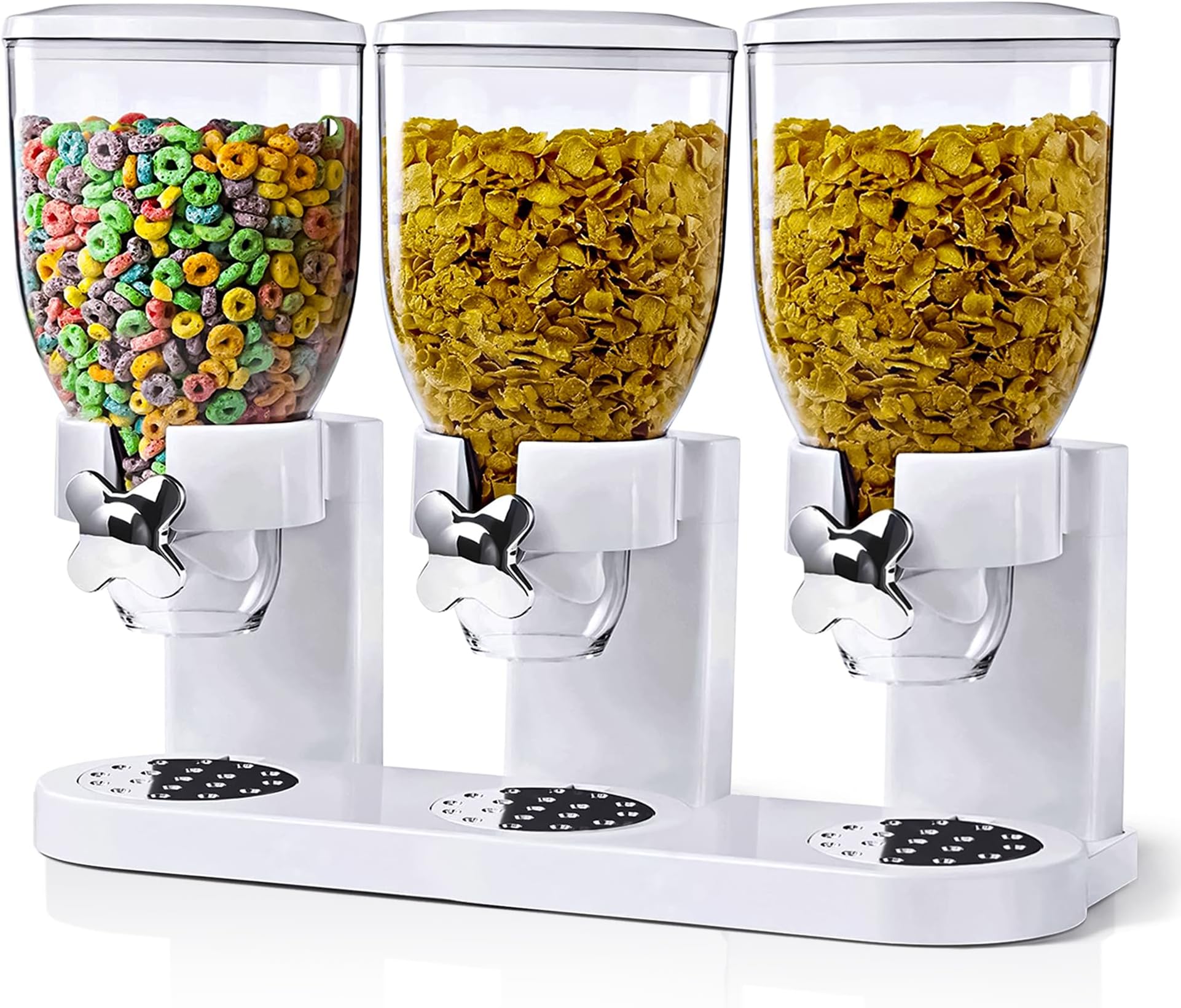 Amazon.com: ALKAMI Triple Cereal Containers Storage - Dry Food Storage ...