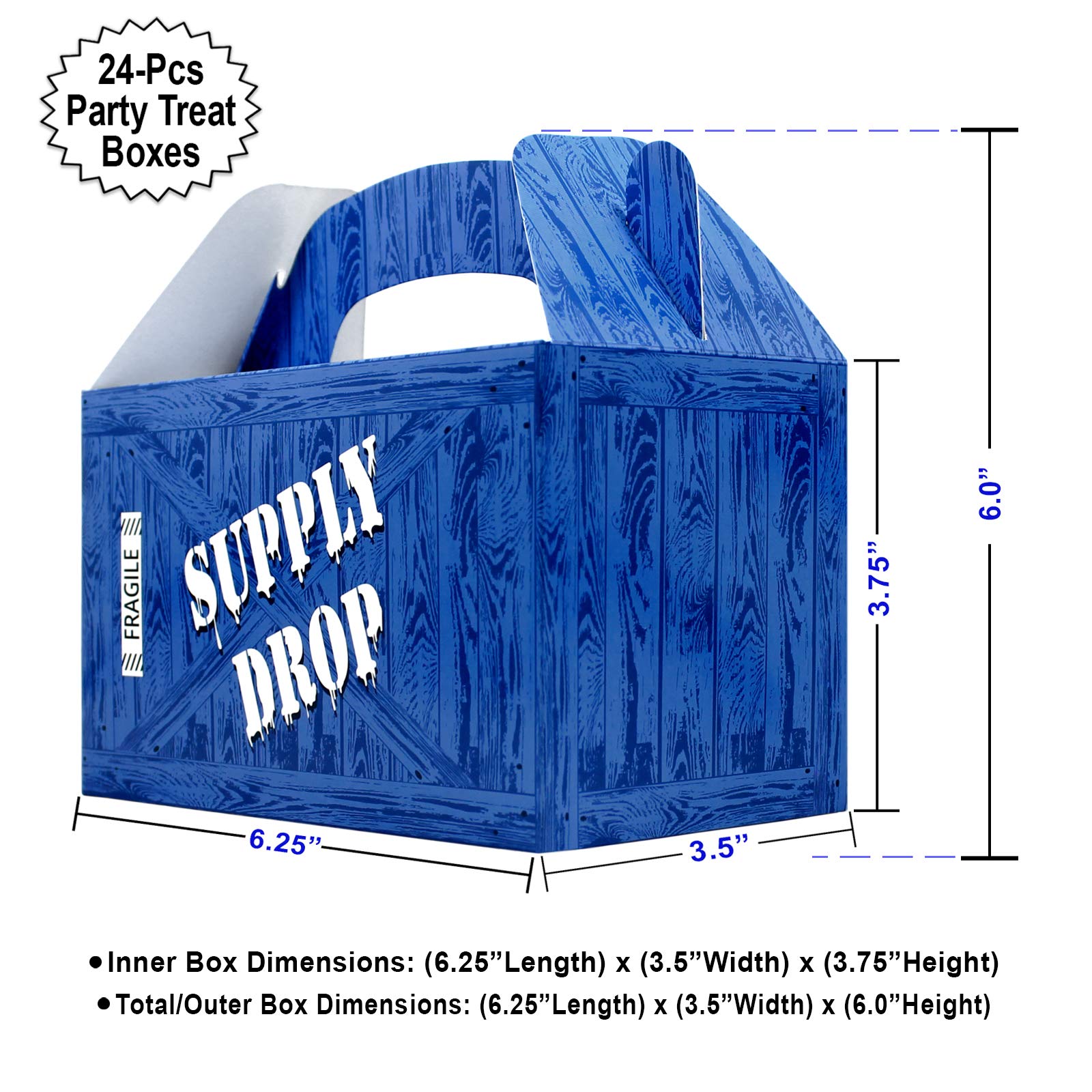 Snapklik.com : Supply Drop Favor Box 24 Count Party Treat Boxes Battle ...