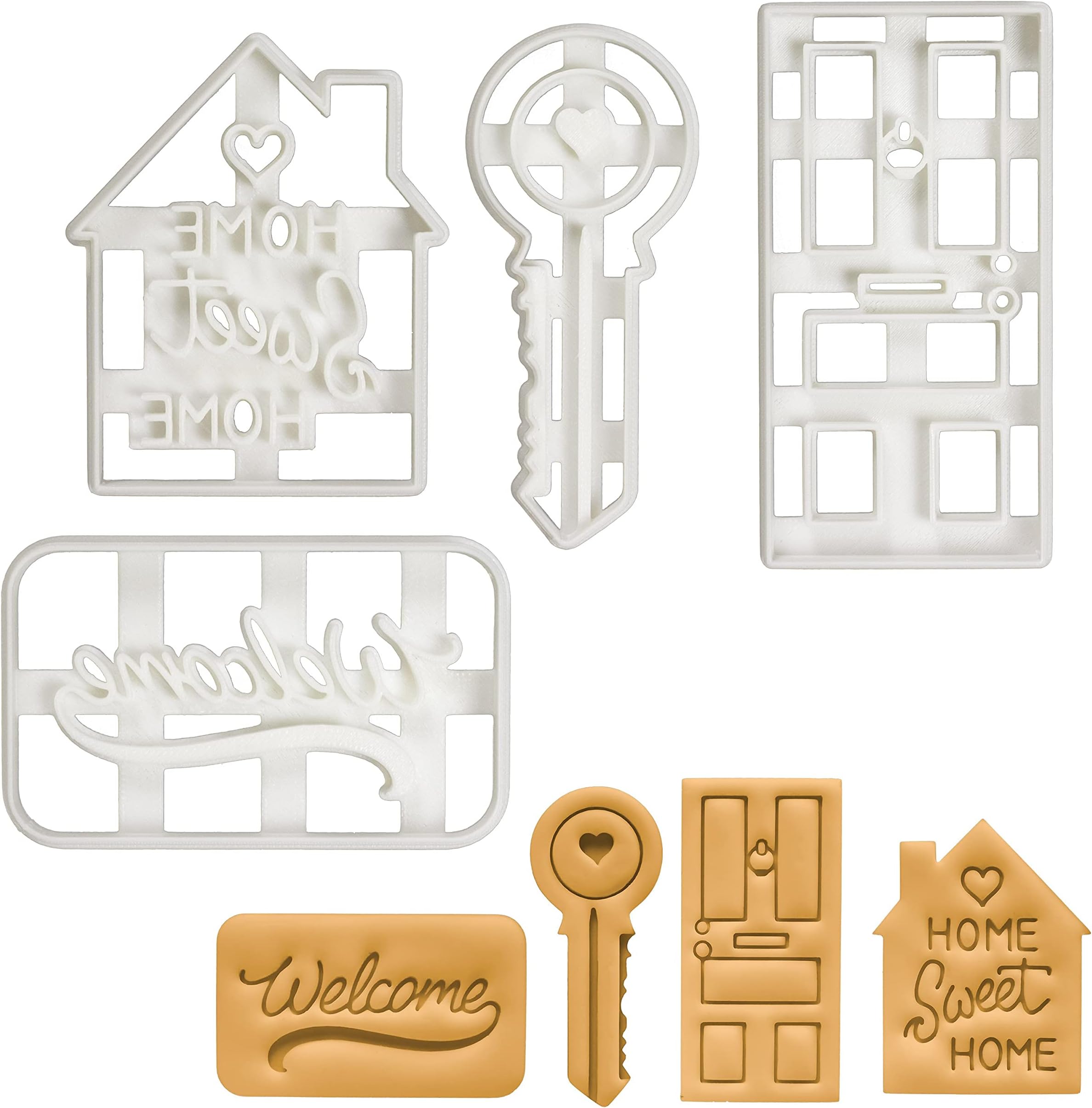 Amazon.com: Set of 4 Housewarming cookie cutters (Home Sweet Home ...