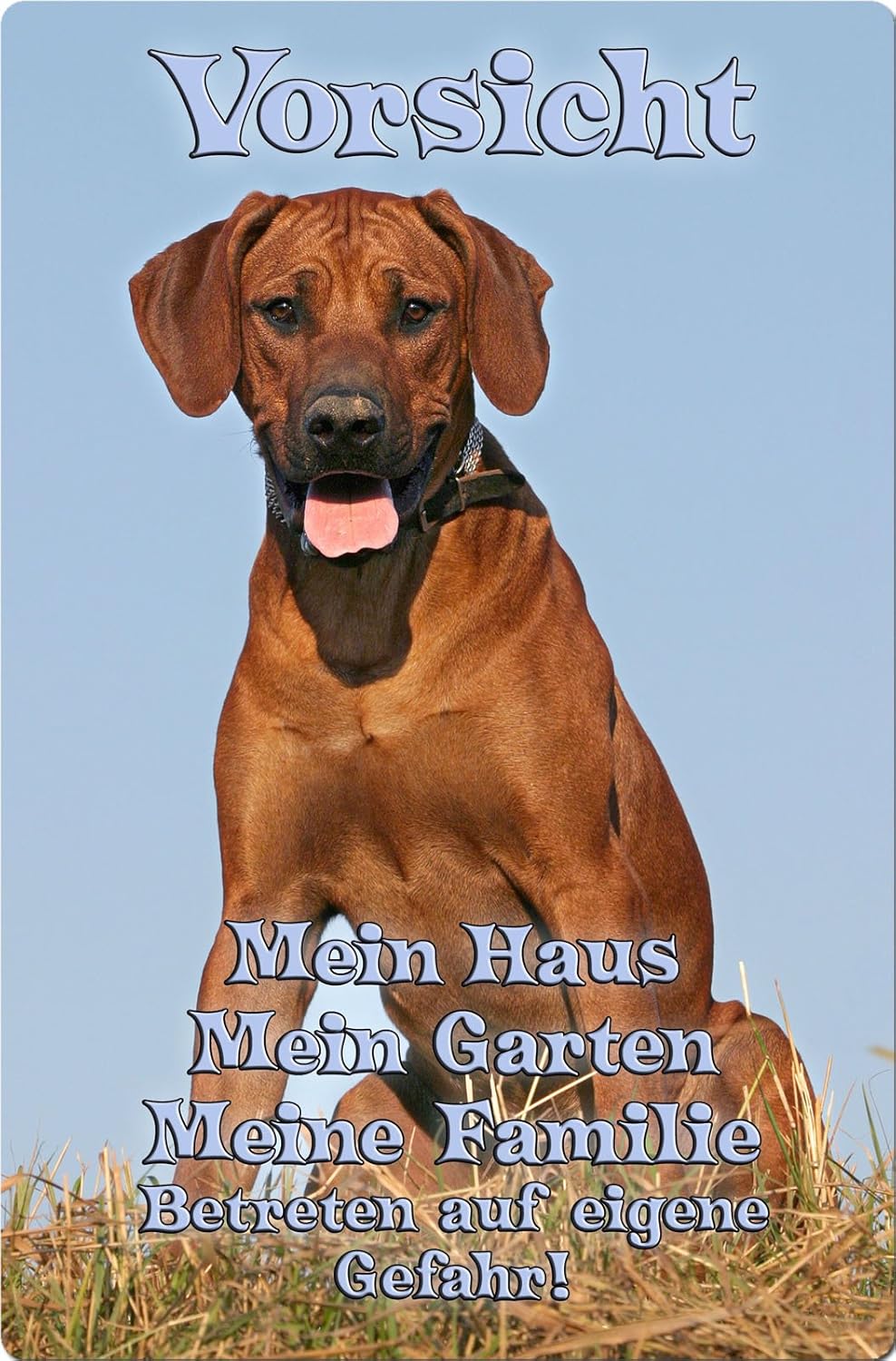 RHODESIAN RIDGEBACK - Metall WARNSCHILD Schild Hundeschild Sign - RRB ...