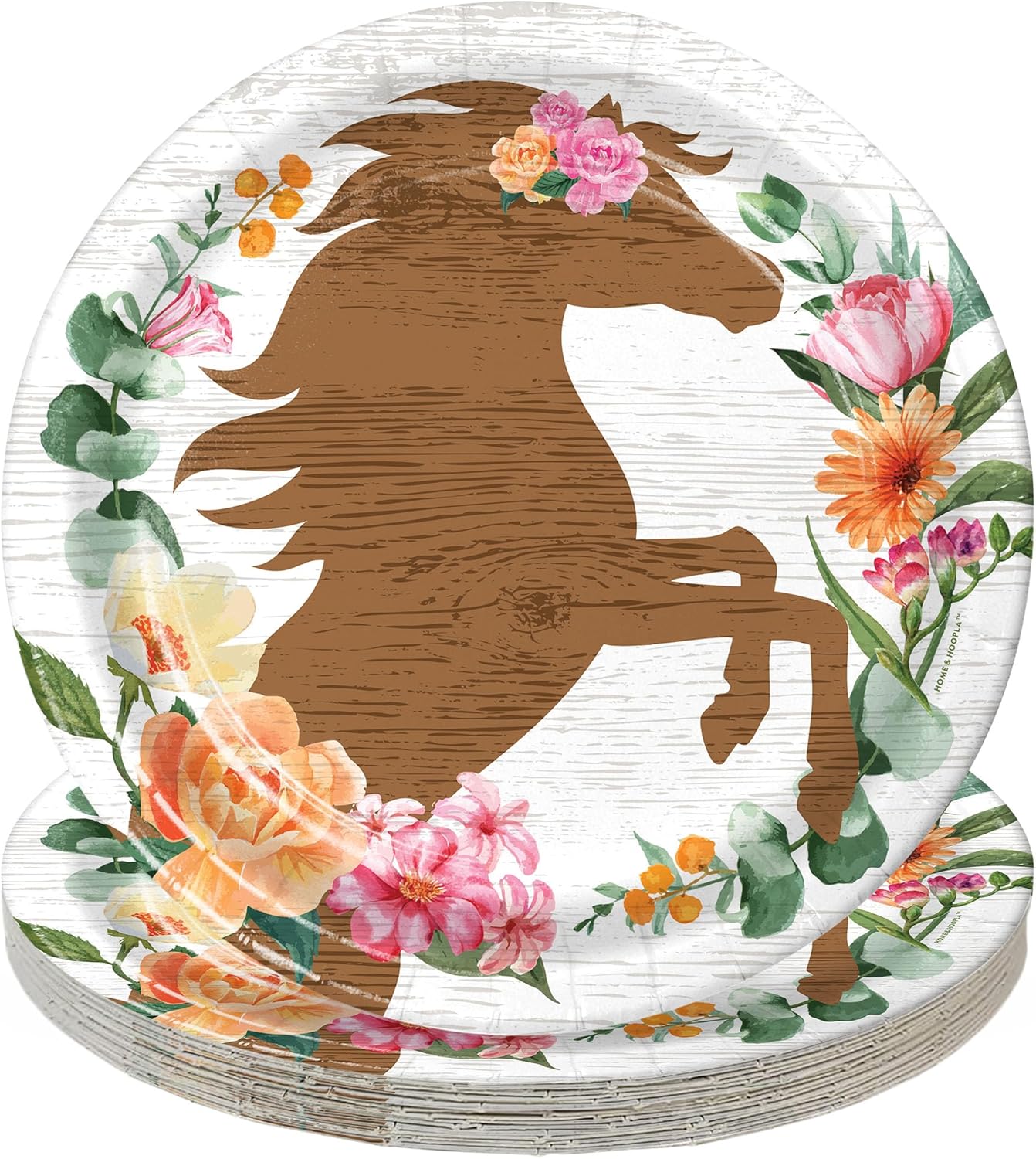Amazon.com: Horse Theme Party Western Girl Party Supplies - Floral ...