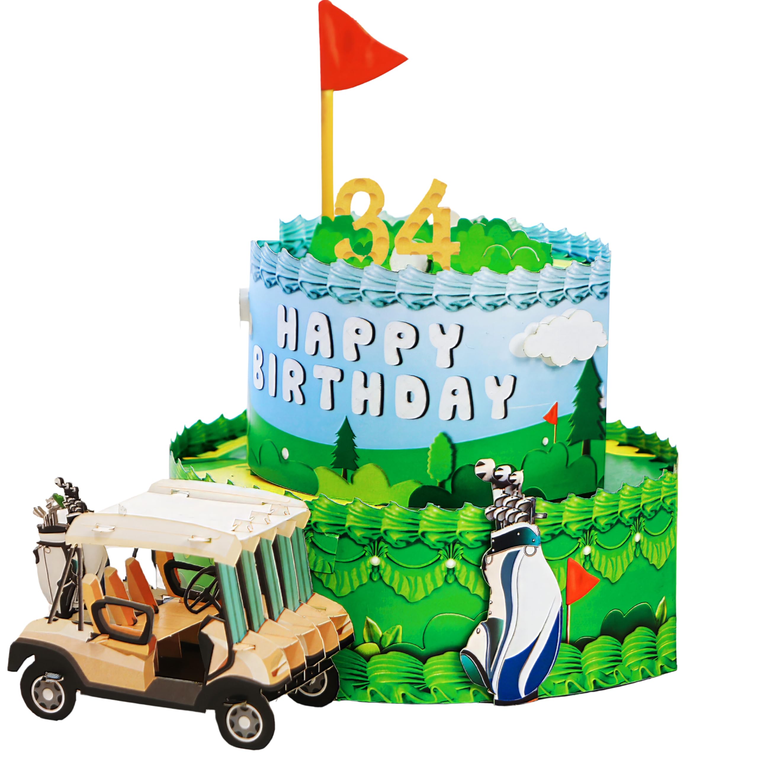 Snapklik.com : Golf Birthday Card - 3D Personalized, Funny, Handmade ...