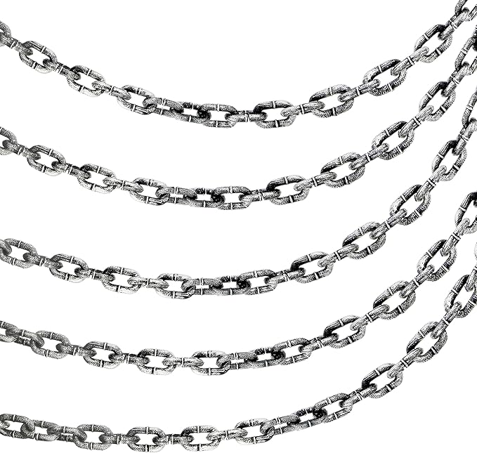 Amazon.com: 5 Pack 6 Feet Fake Halloween Chains Bulk Halloween Costume ...