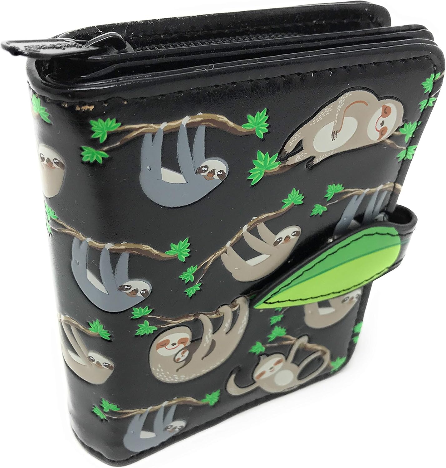 Amazon.com: Shag Wear Sloth Wallet for Women and Teen Girls Vegan Faux ...