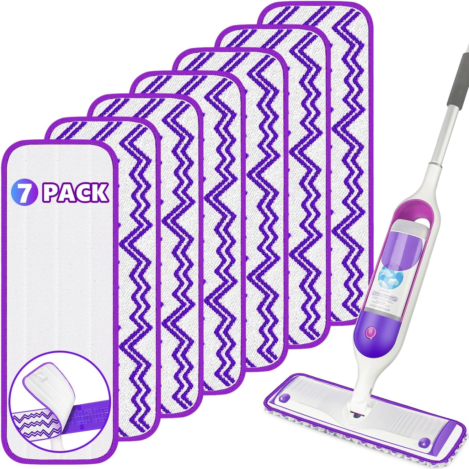 Amazon.com: Reusable Mop Pads Compatible with Swiffer PowerMop ...