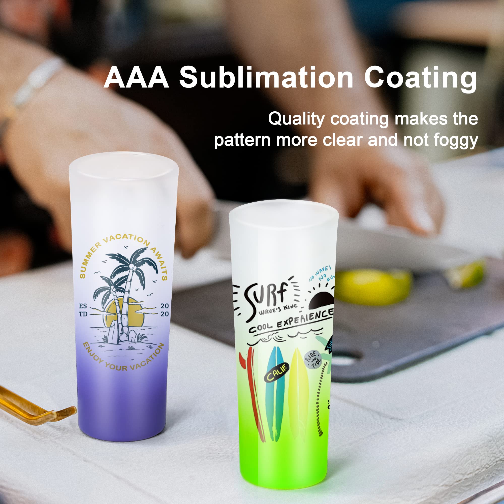 Snapklik.com : AGH Sublimation Colored Shot Glasses 3 Oz Set Of 12 ...