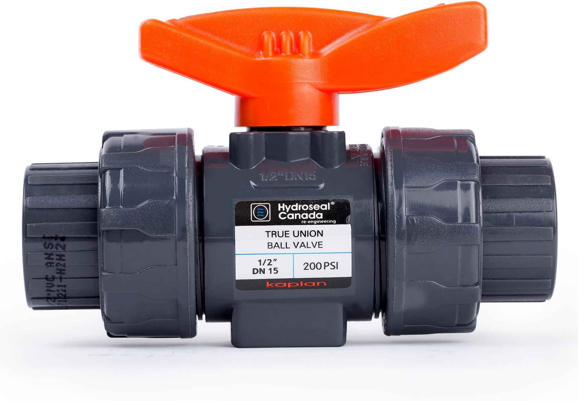 Amazon.com: HYDROSEAL Kaplan 1/2" PVC True Union Ball Valve with Full ...