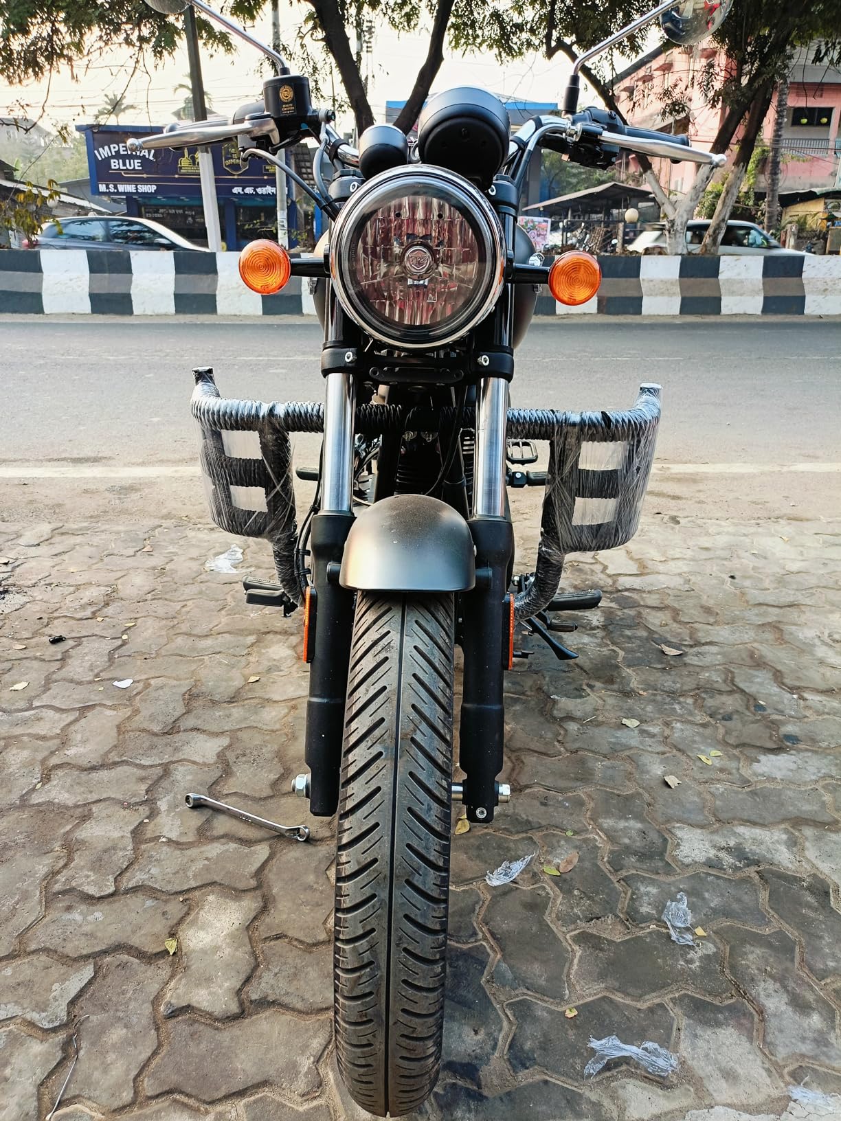 DOLSHACOB® Airfly Rope Leg Guard Crash Guard for Bullet Enfield Meteor ...