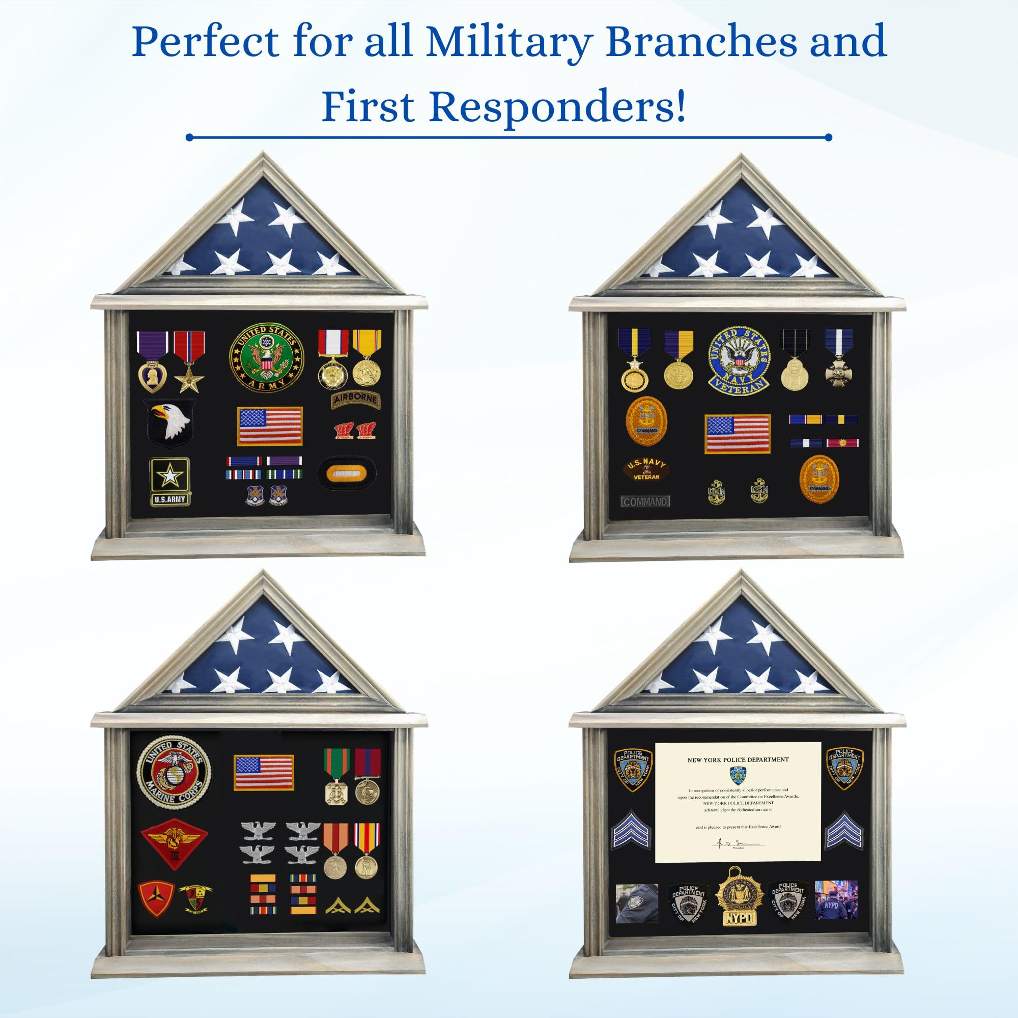 Military Flag Case Shadow Box Flag Display Case Triangle Military