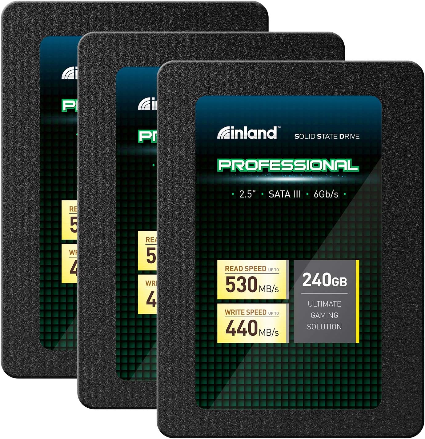 Amazon.com: INLAND Professional 3 Pack 240GB SSD 3D NAND SATA III 6Gb/s ...