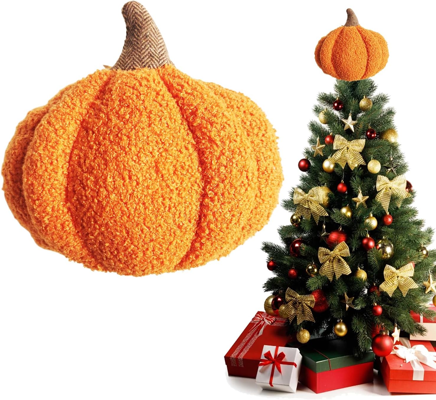 Amazon.com: Fall Christmas Tree Topper Decorations Large, 9 Inches ...