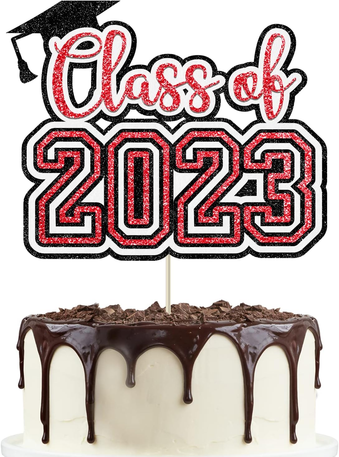 Amazon.com: Congrats Grad 2023 Cake Topper Glitter Class of 2023 Cake ...