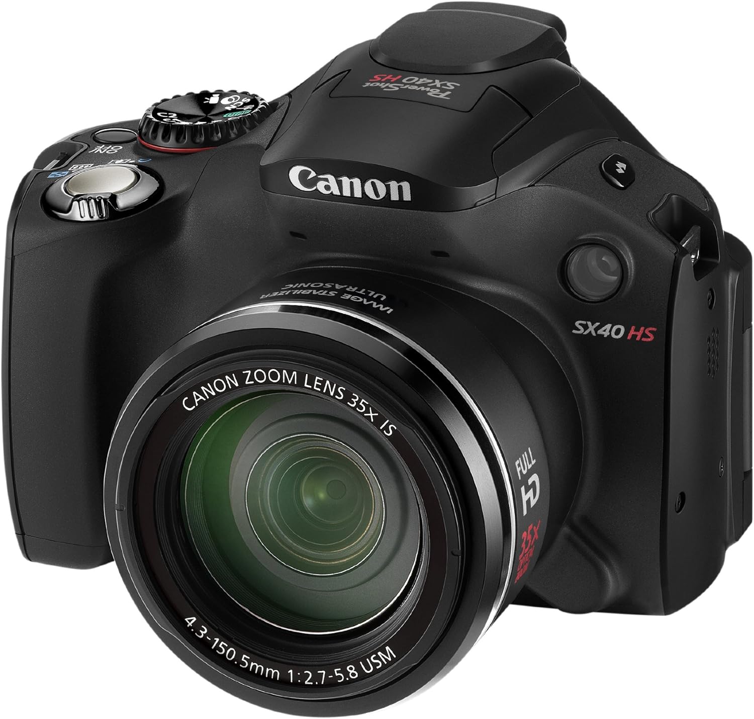 Canon PowerShot SX40 HS Digital Camera - Black (12.1MP, Super Wide ...
