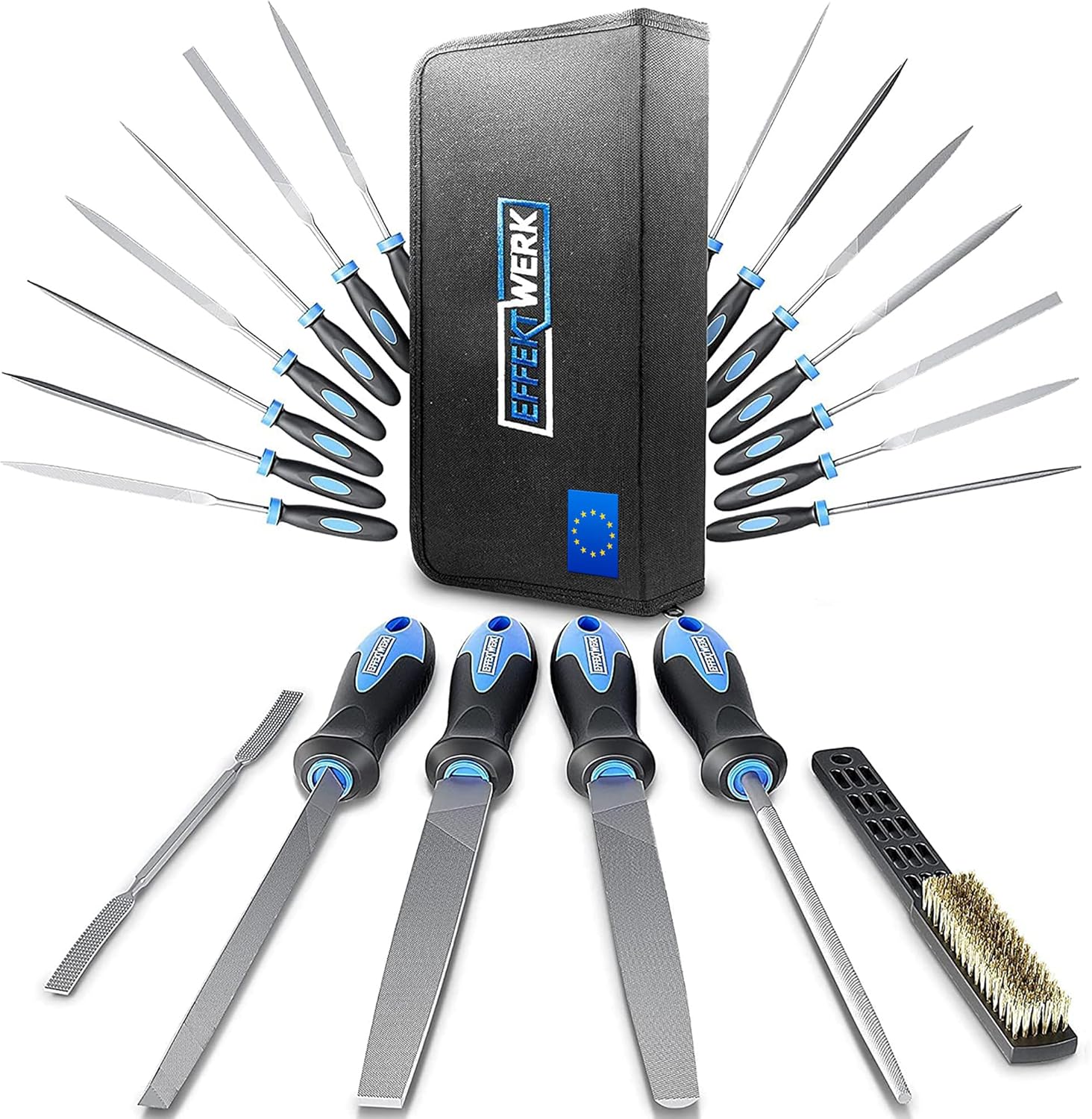 Effektwerk 21-Pc File Set for Metal, Wood & Plastic, includes Large ...
