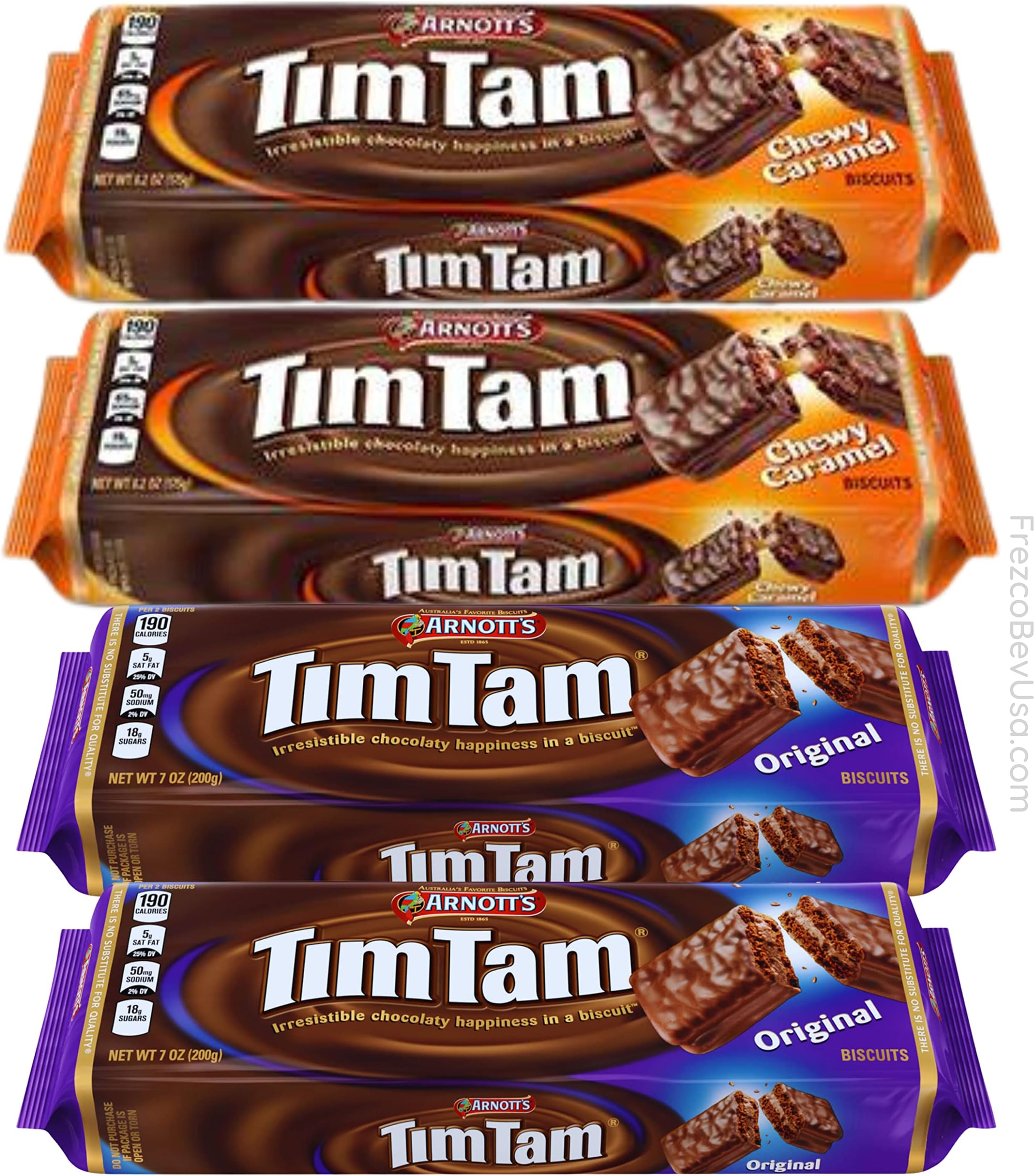 Amazon.com: Arnott's Tim Tam Chewy CARAMEL, Tim Tam ORIGINAL Cookies ...