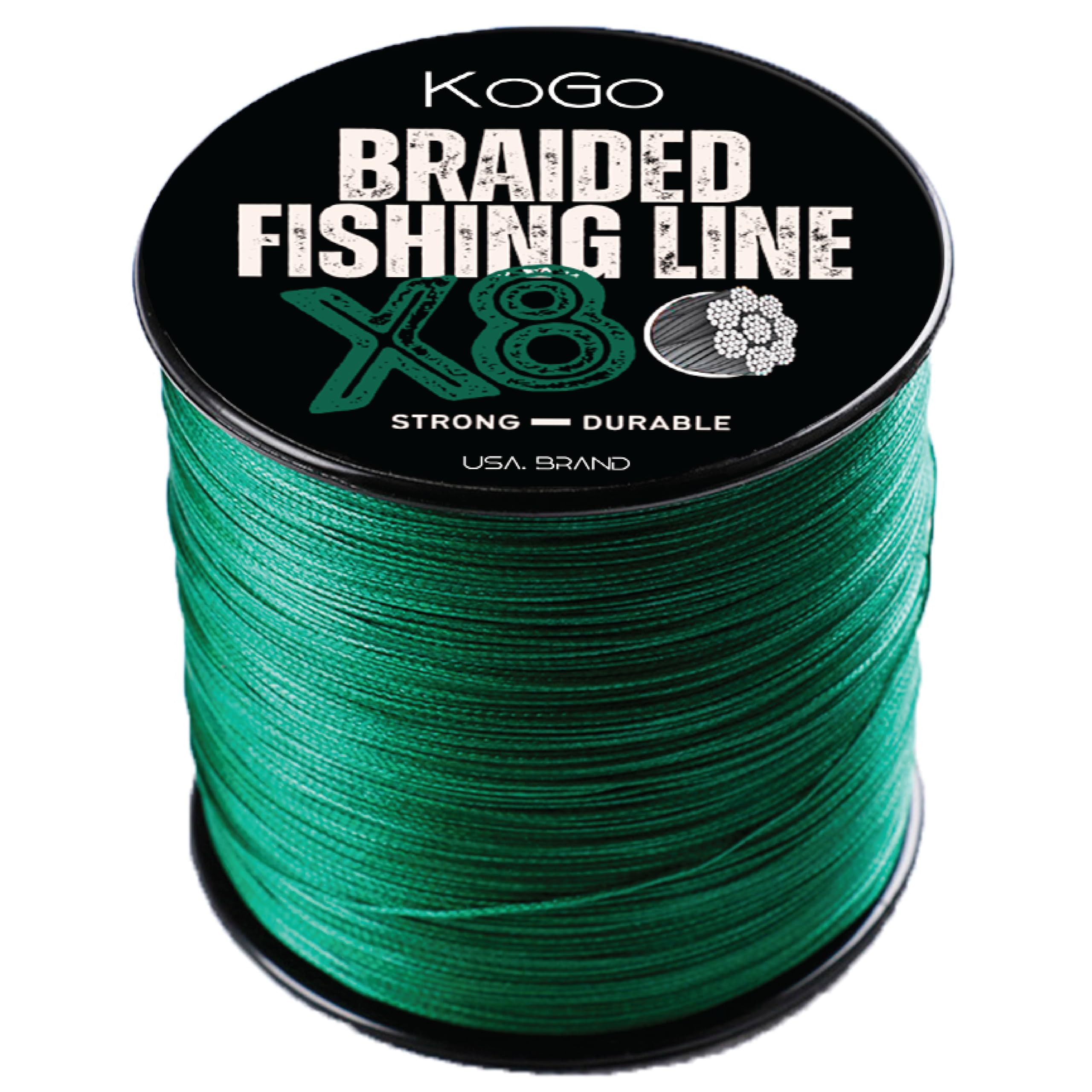 Amazon.com : KoGo Extreme Fishing Braided Line 8X - Ultra-Strong, High ...