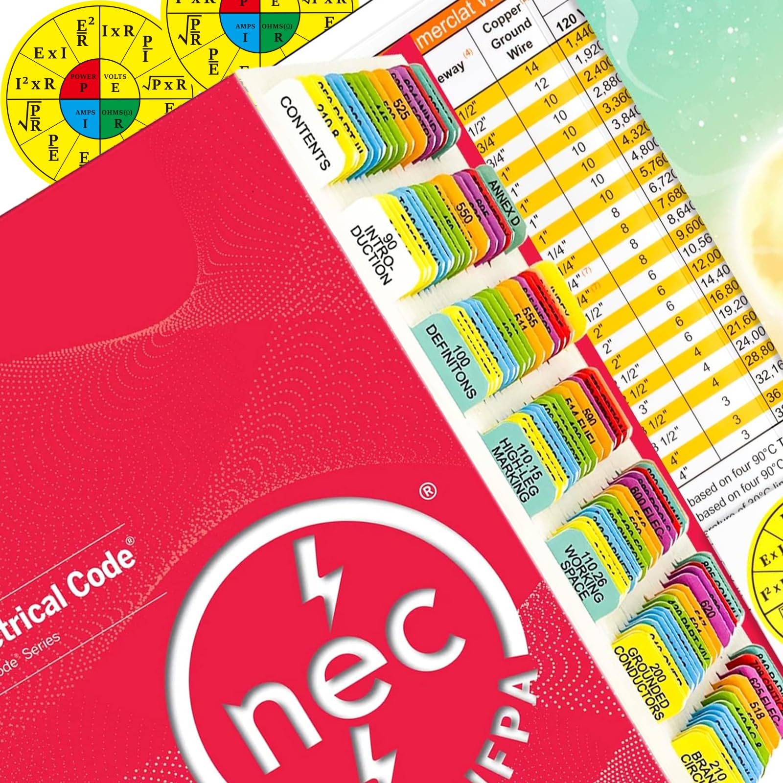 NFPA 70 2023 NEC Code Book Tabs - 120 Color-Coded Laminated Tabs For ...