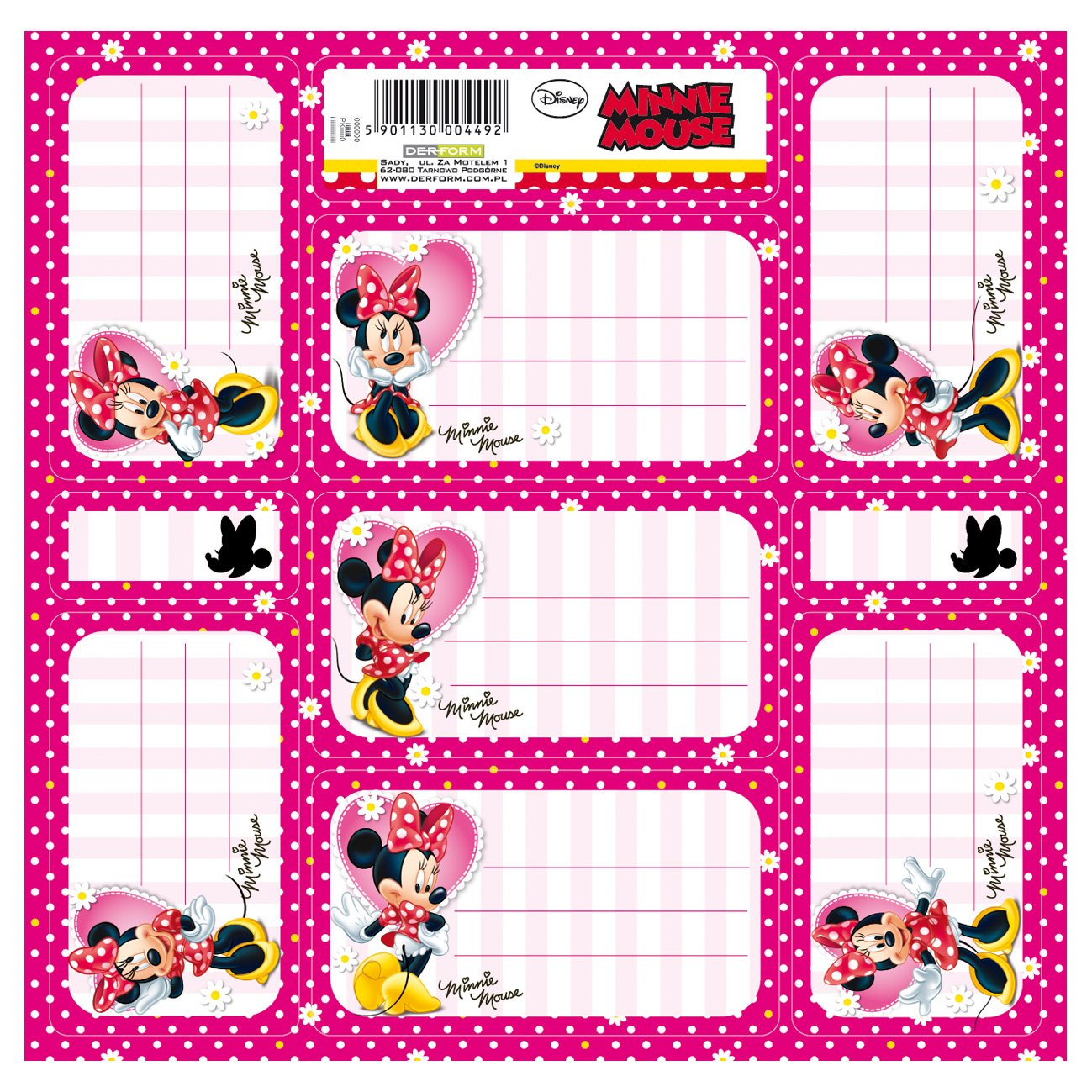 Minnie Mouse Food Labels Pink Minnie Mouse Food Tent Cards Instant