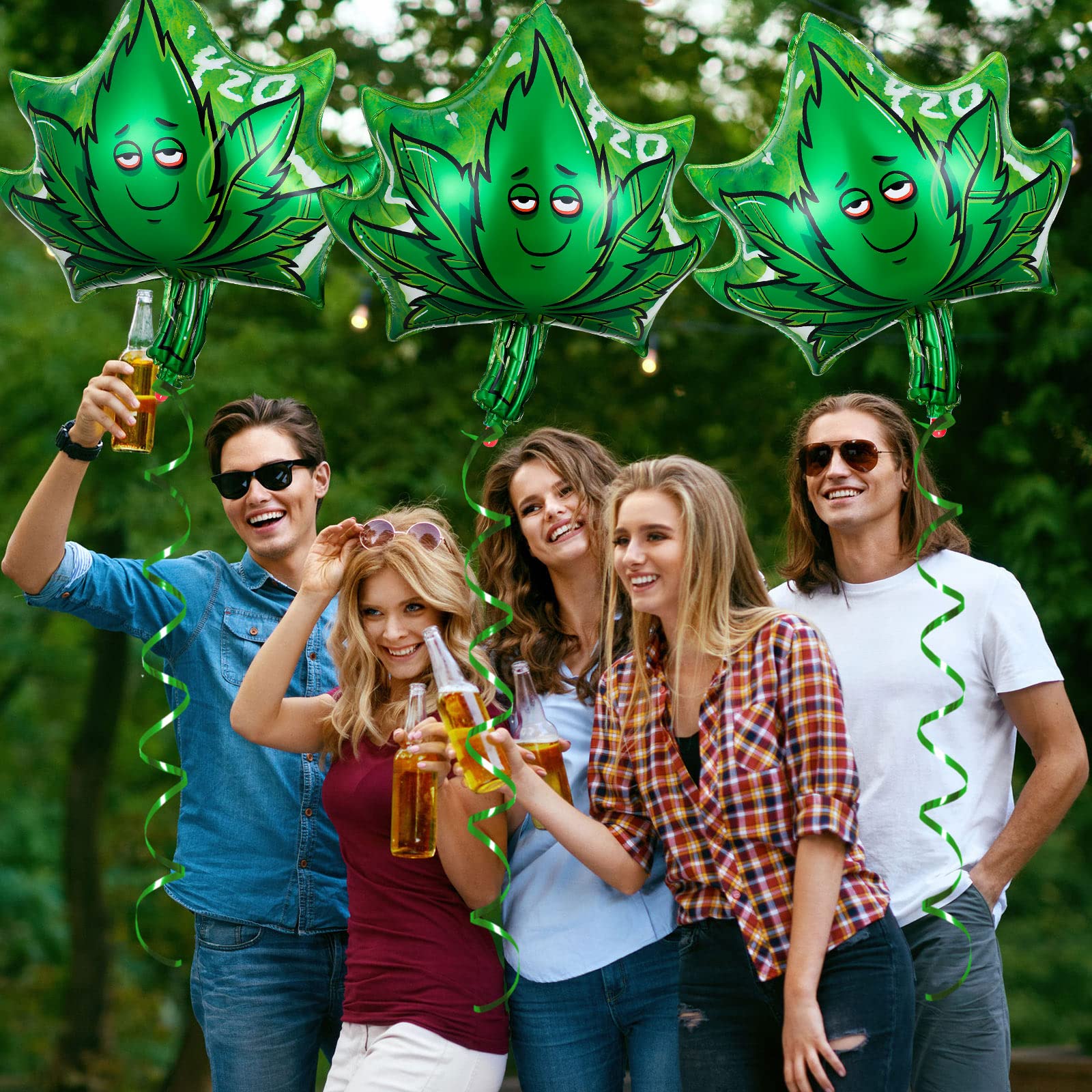 Snapklik.com : 9 Pcs 420 Weed Aluminum Balloon Decorations Set 420 ...