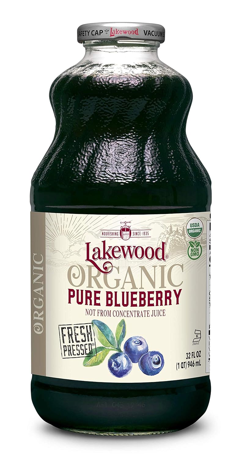Amazon.com : Lakewood Organic PURE Blueberry Juice, 32 Fl Oz (Pack of 6 ...
