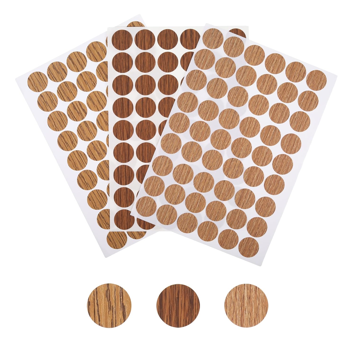 Screw Hole Stickers Self Adhesive 162 Pcs 21mm Wood Texture Screw Cover ...