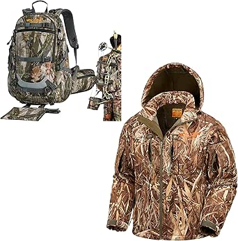Amazon.com: Size L Reed Camo Hunting Jacket and 35L Hunting Backpack ...