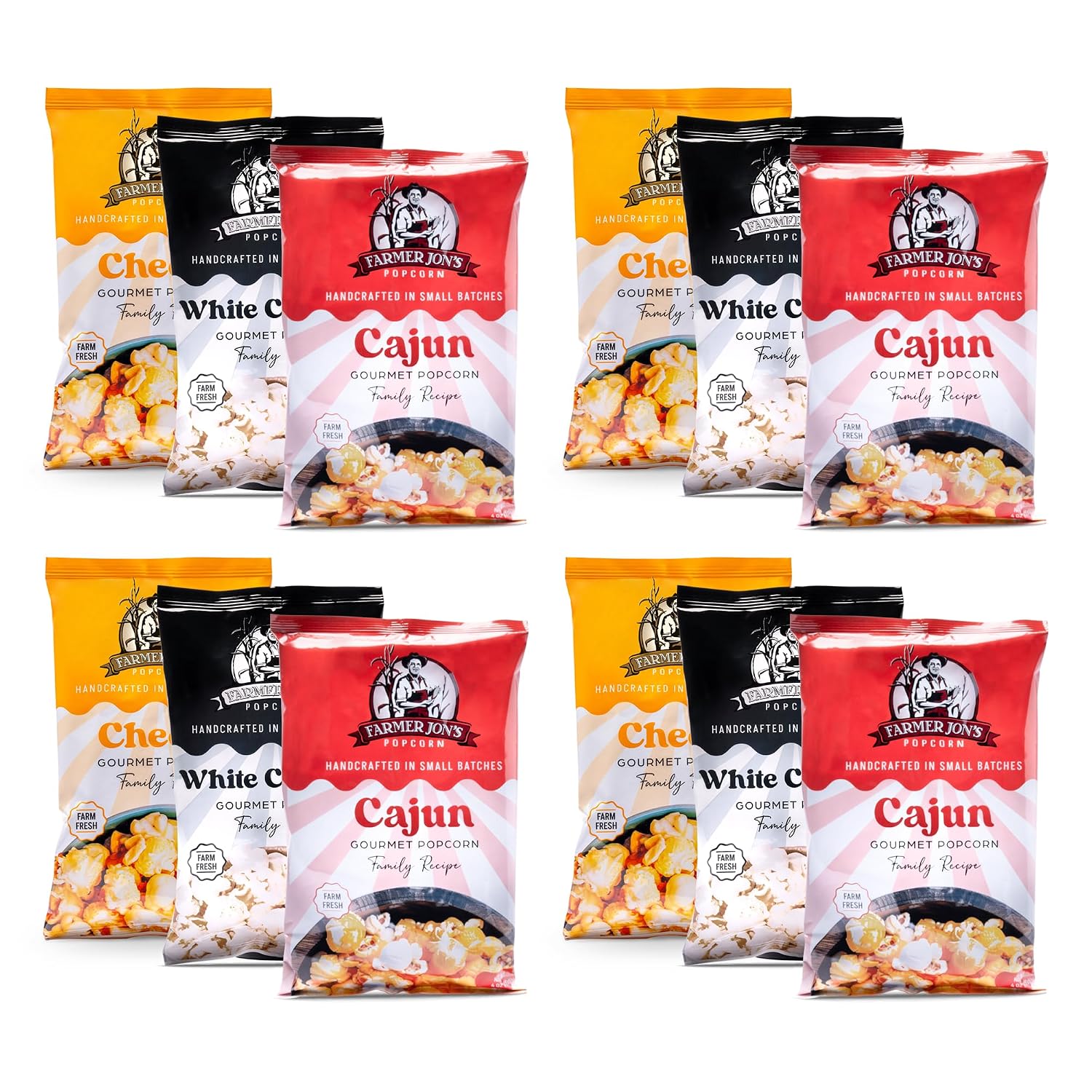 Amazon.com: Farmer Jon’s Gourmet Popcorn - Cheese Combo - Individual ...
