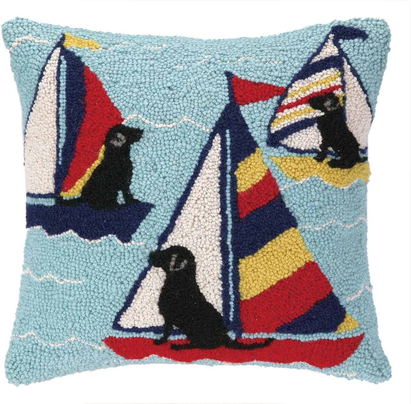 Amazon.com: Peking Handicraft Hook Pillow, 16 by 16-Inch, Sailor Labs ...