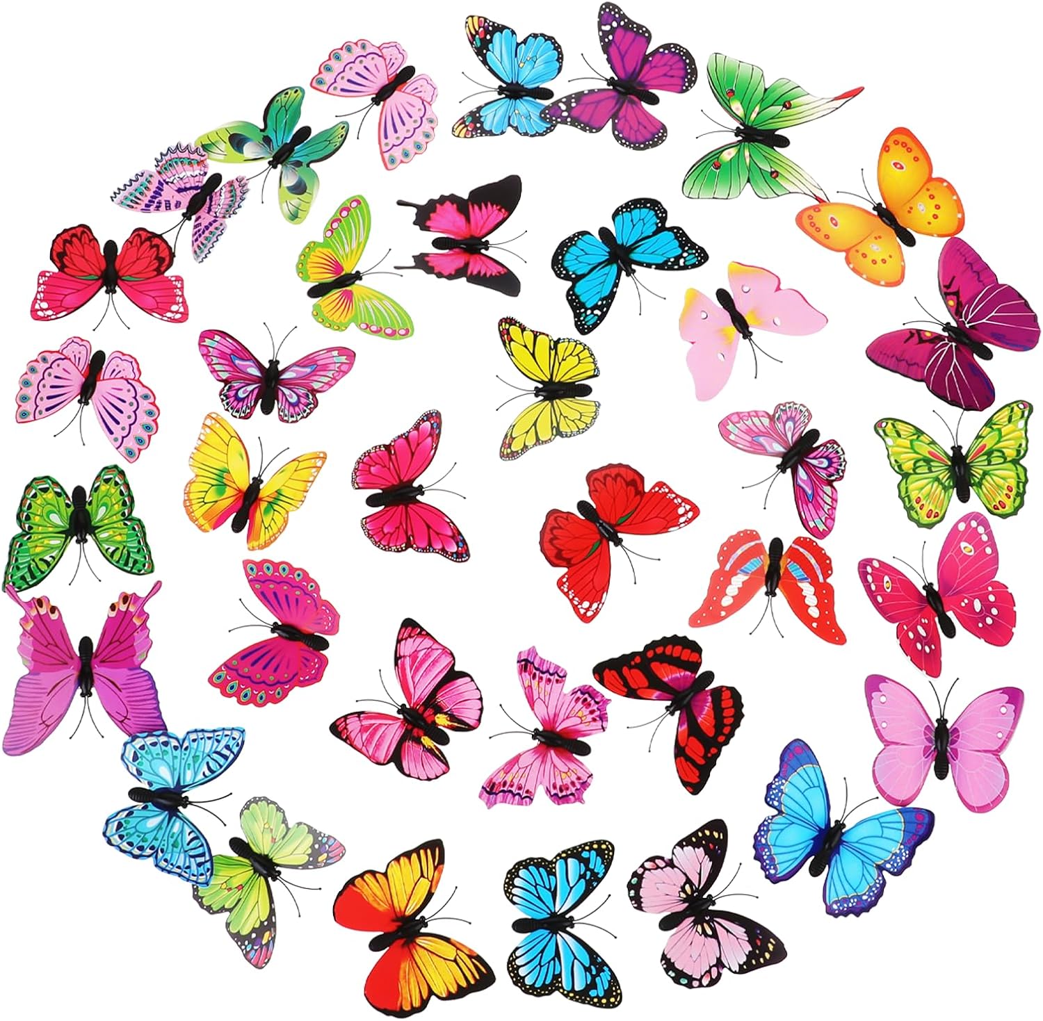 Amazon.com: 3D Butterfly Brooch Pins, 36 Pcs Butterfly Pin Colorful Art ...