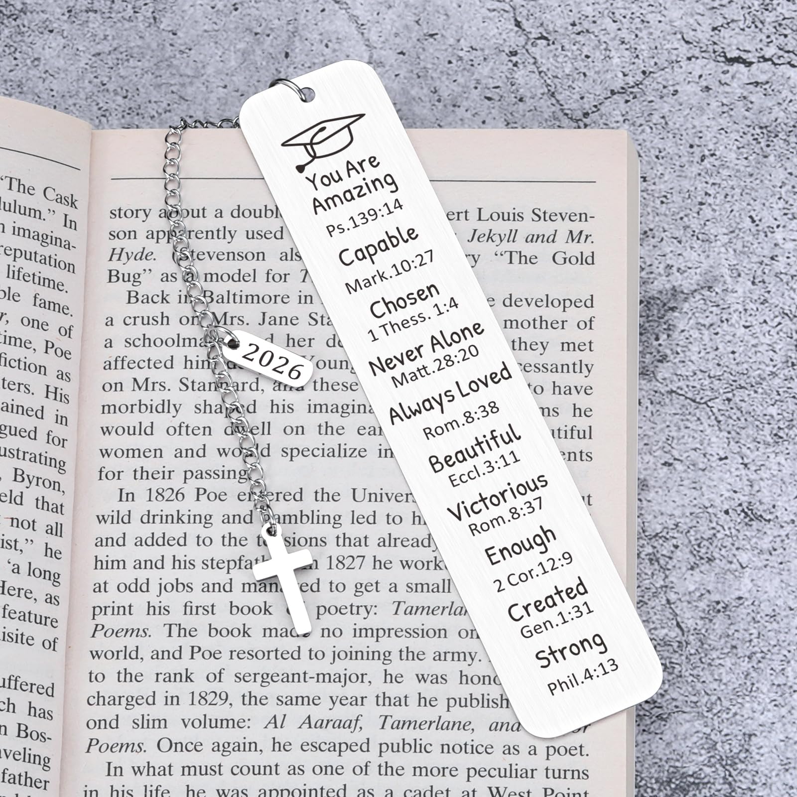 Class Of 2026 Bookmark Stainless Steel Grad Gift For Her Him College ...