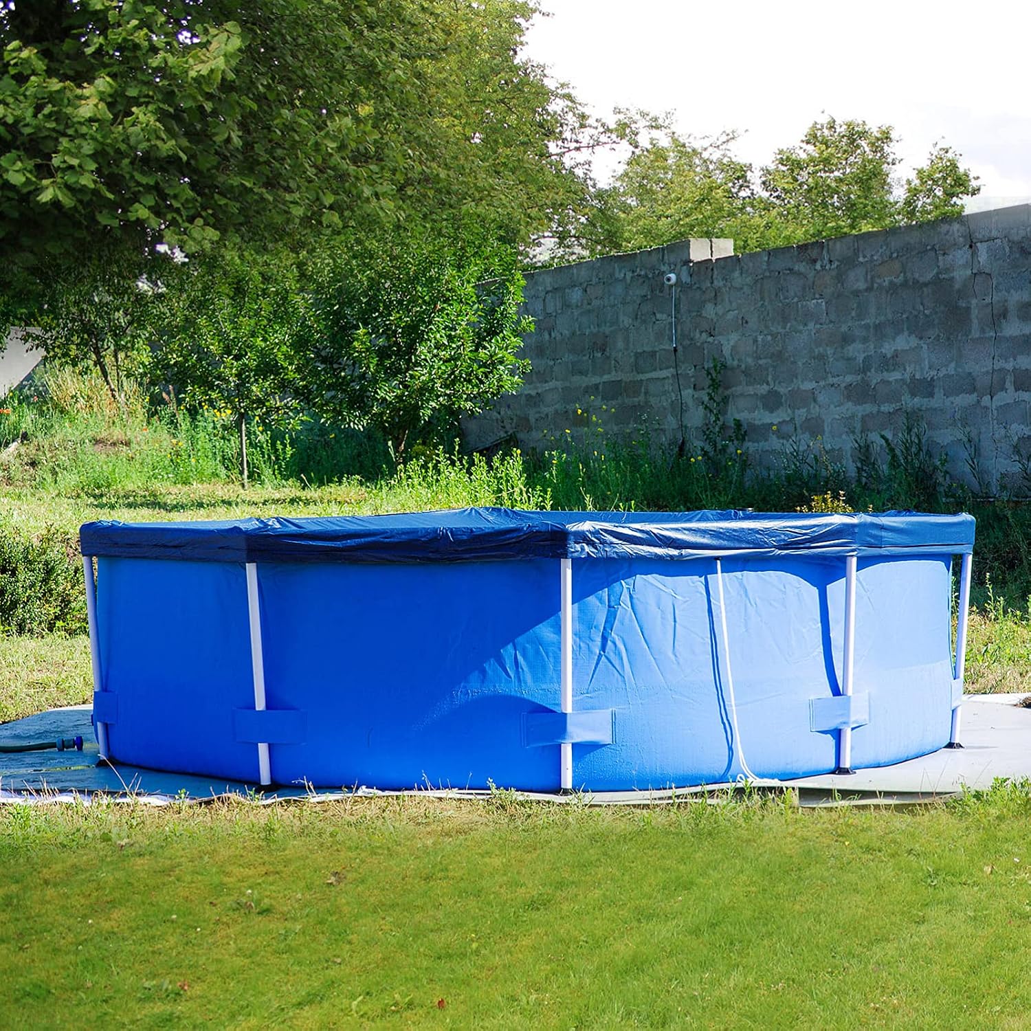 GARNECK Swimming Pool Cover – Round Easy to Set Swimming Pools above ...