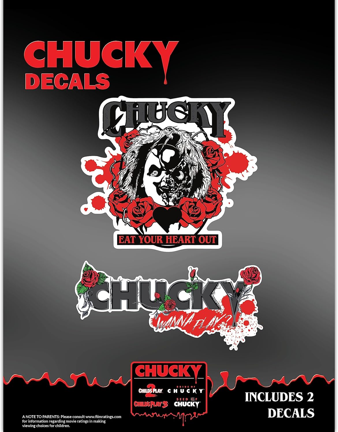 Amazon.com: Chucky Child's Play Decals - Set of 2 Vinyl Stickers for ...