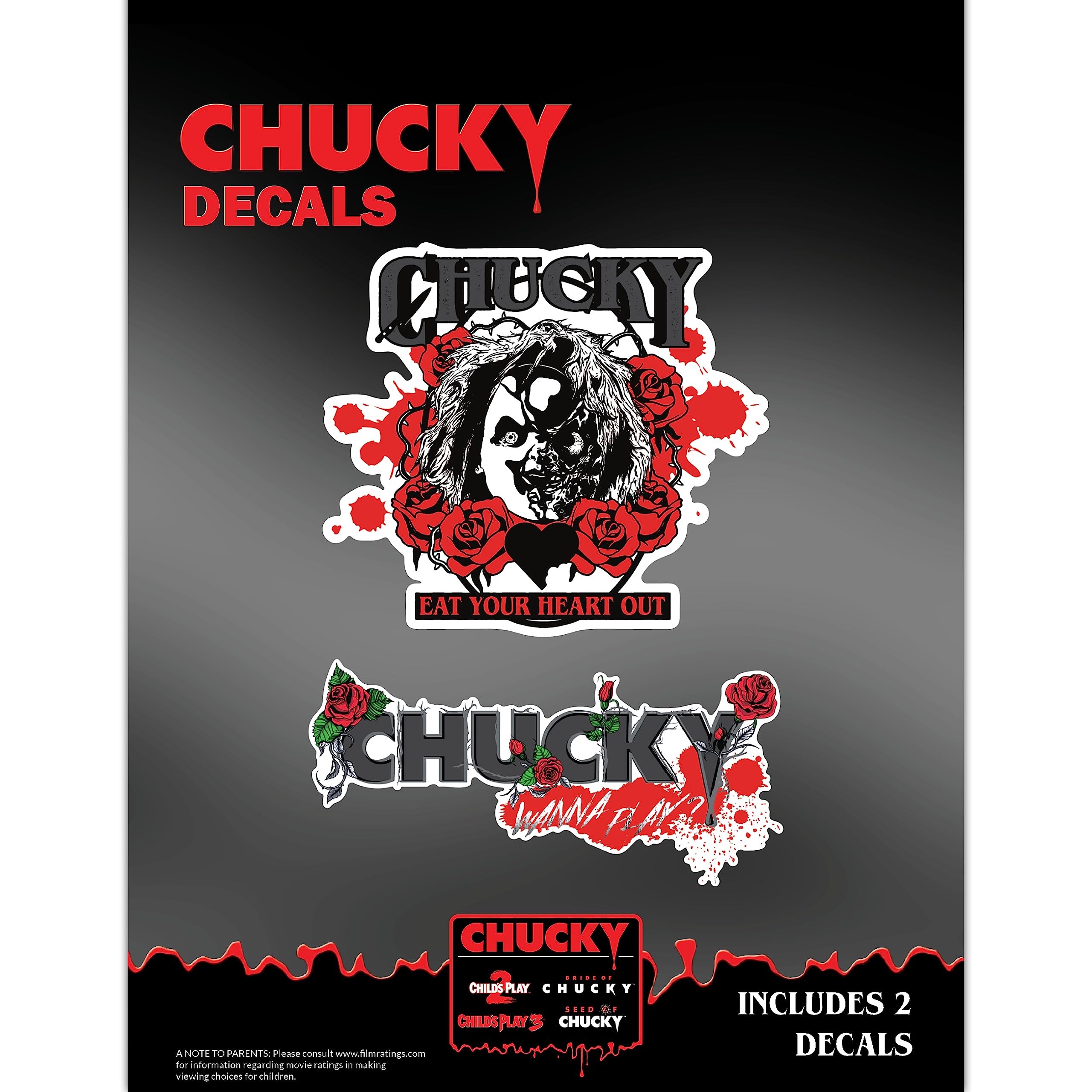 Amazon.com: Chucky Child's Play Decals - Set of 2 Vinyl Stickers for ...