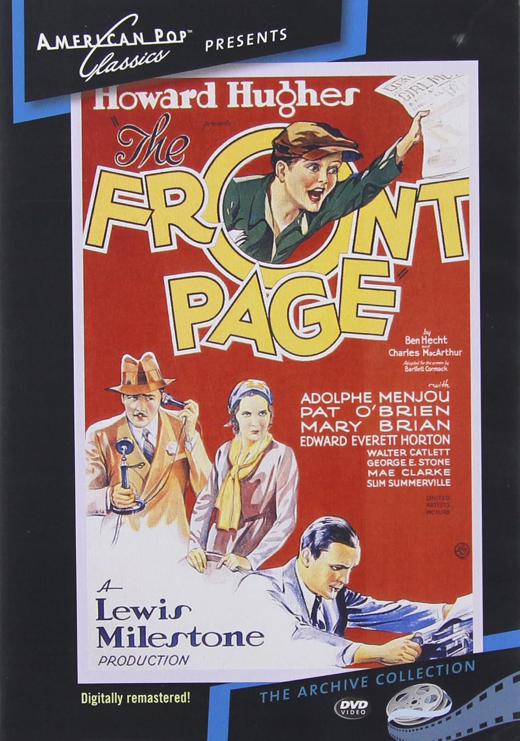Amazon.com: The Front Page : Mary Brian, Walter Catlett, Adolphe Menjou ...