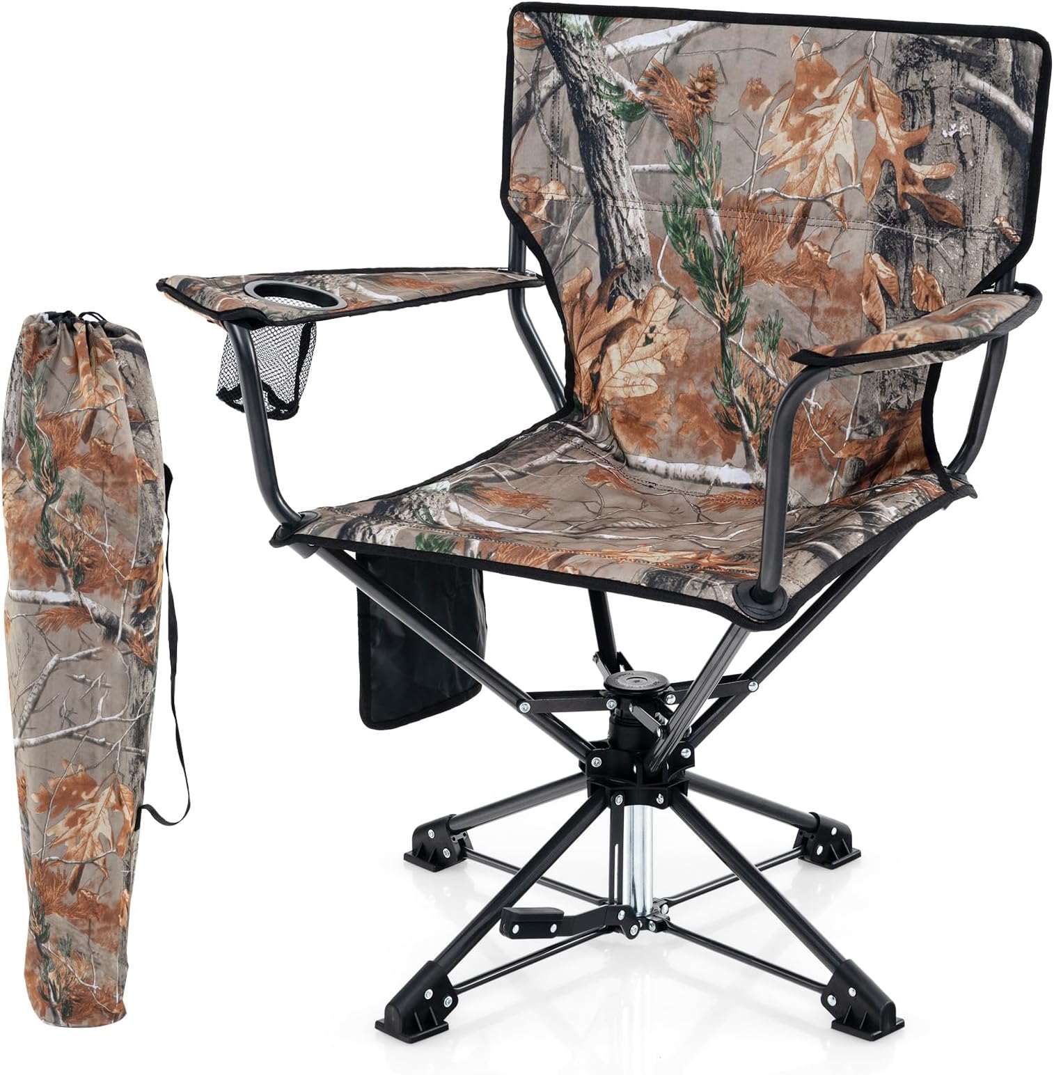 Amazon.com: Tangkula Hunting Chair, 360 Degree Silent Swivel Blind ...