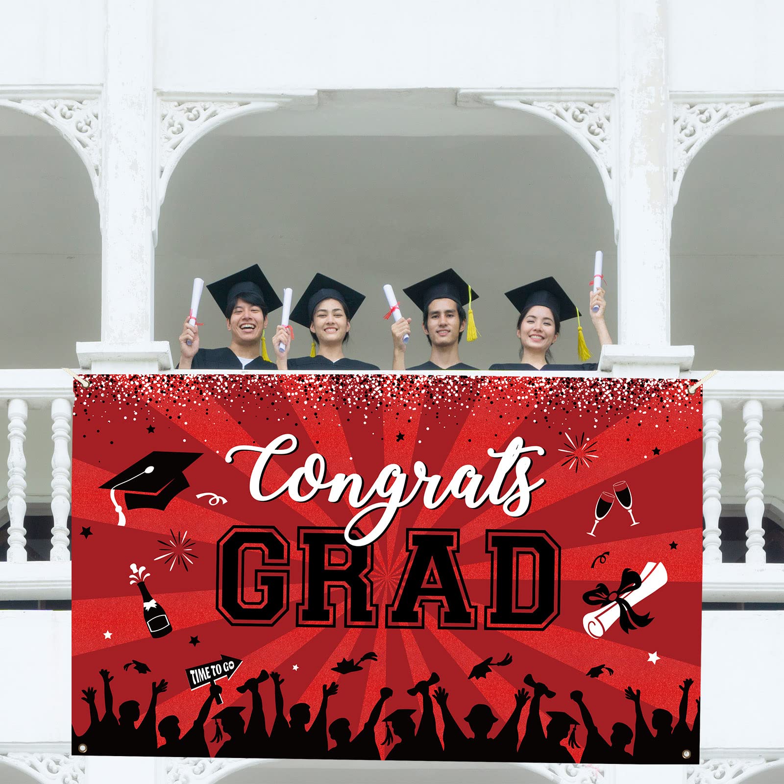 Red And Black Graduation Backgrounds Graduation Party Vector Images